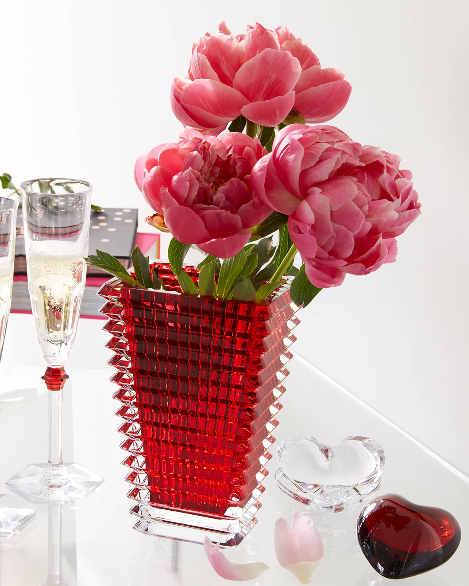 Baccarat Eye Small Red Vase | Neiman Marcus