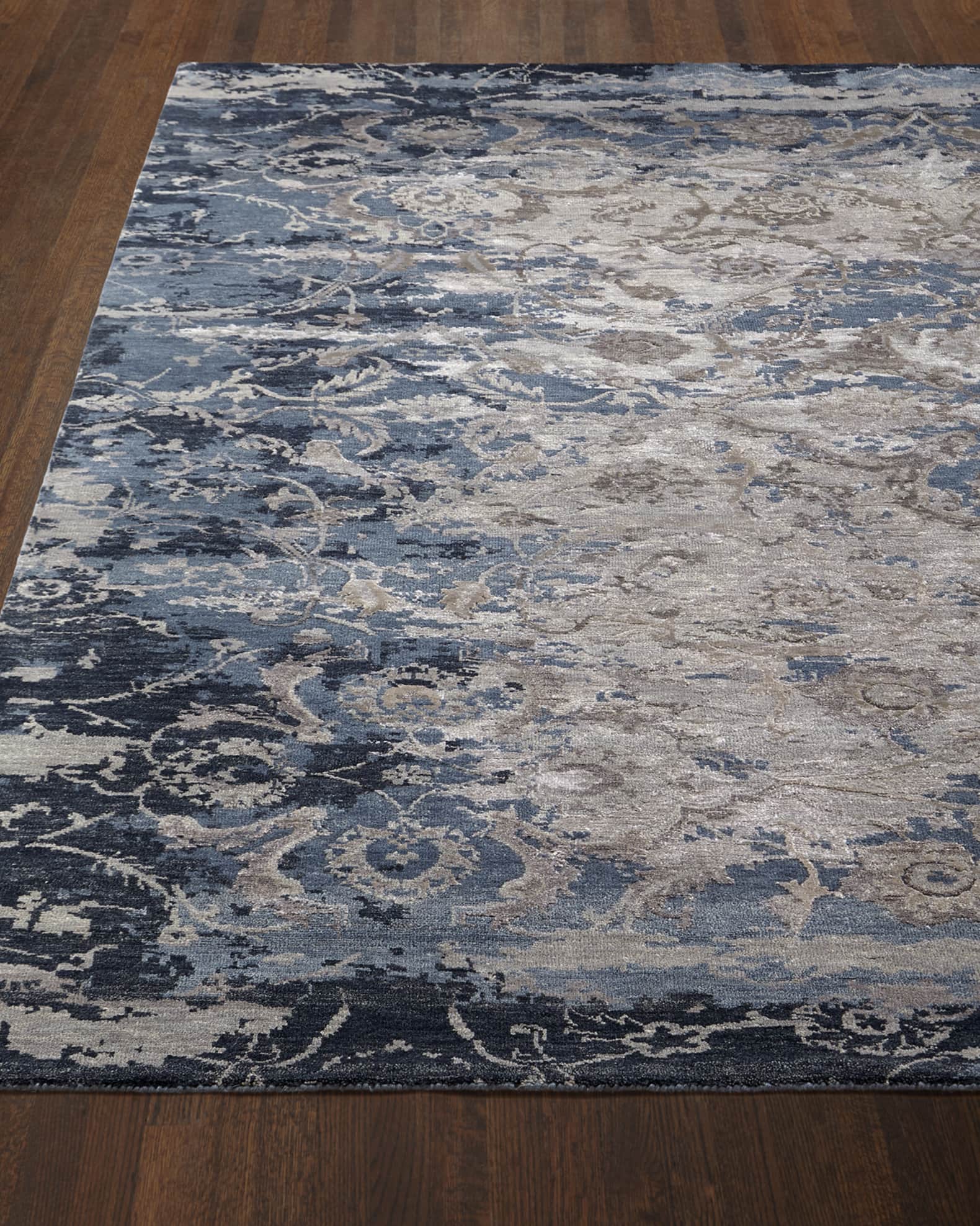 Deep Horizon Hand-Knotted Rug | Neiman Marcus
