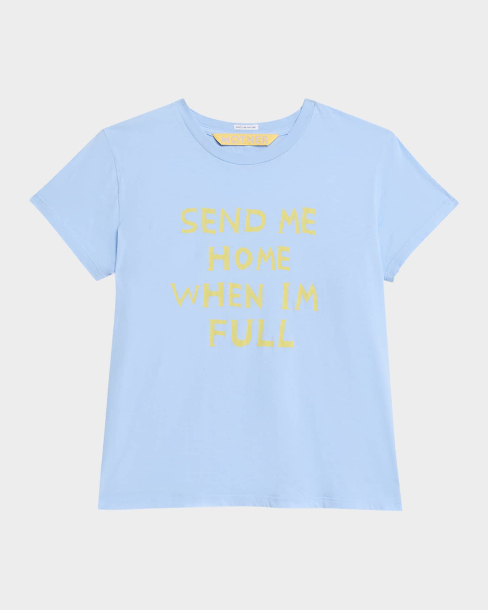 MOTHER Goodie Goodie Short-Sleeve Boxy Cotton Tee | Neiman Marcus