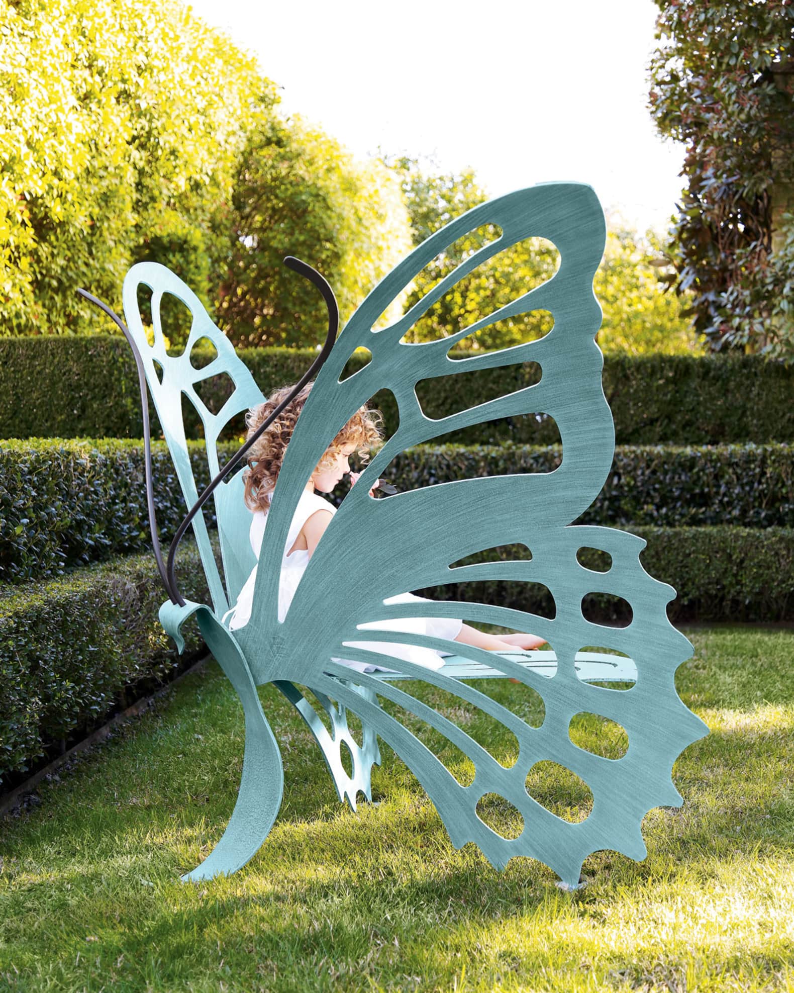 Cricket Forge Medium Butterfly Bench | Neiman Marcus