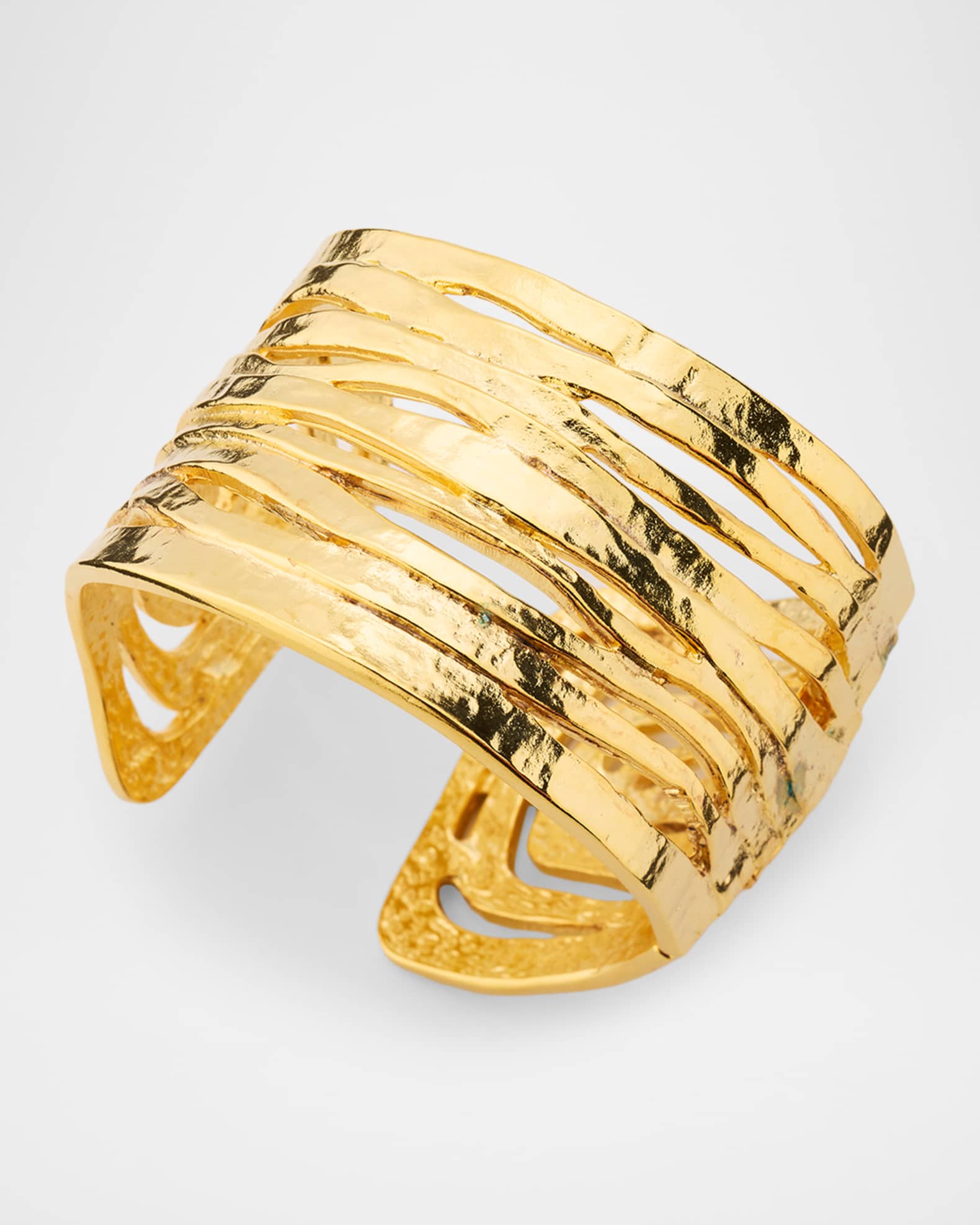 Kenneth Jay Lane Satin Wavy Cutout Cuff Bracelet | Neiman Marcus