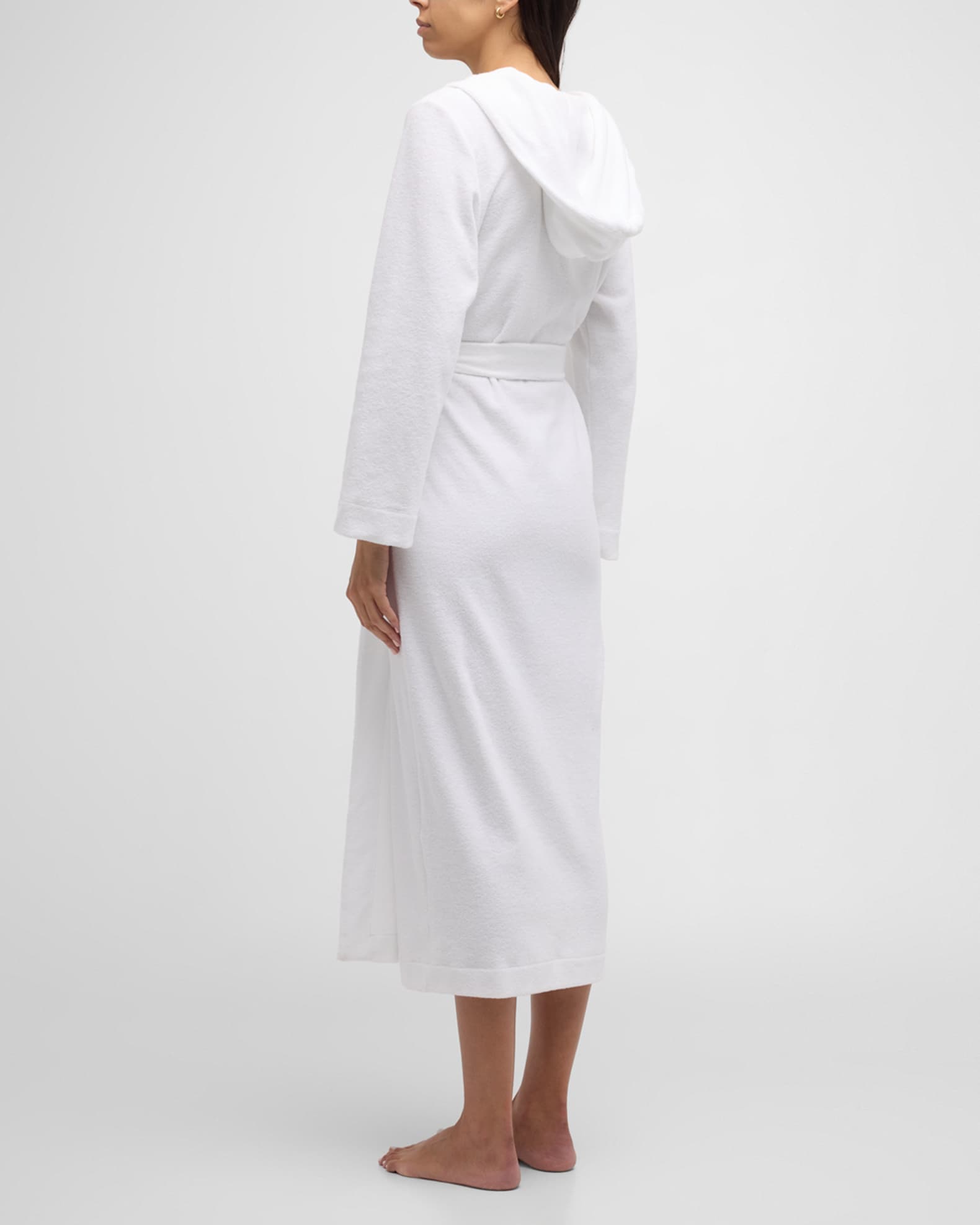 Hanro Hooded Plush Long Robe | Neiman Marcus