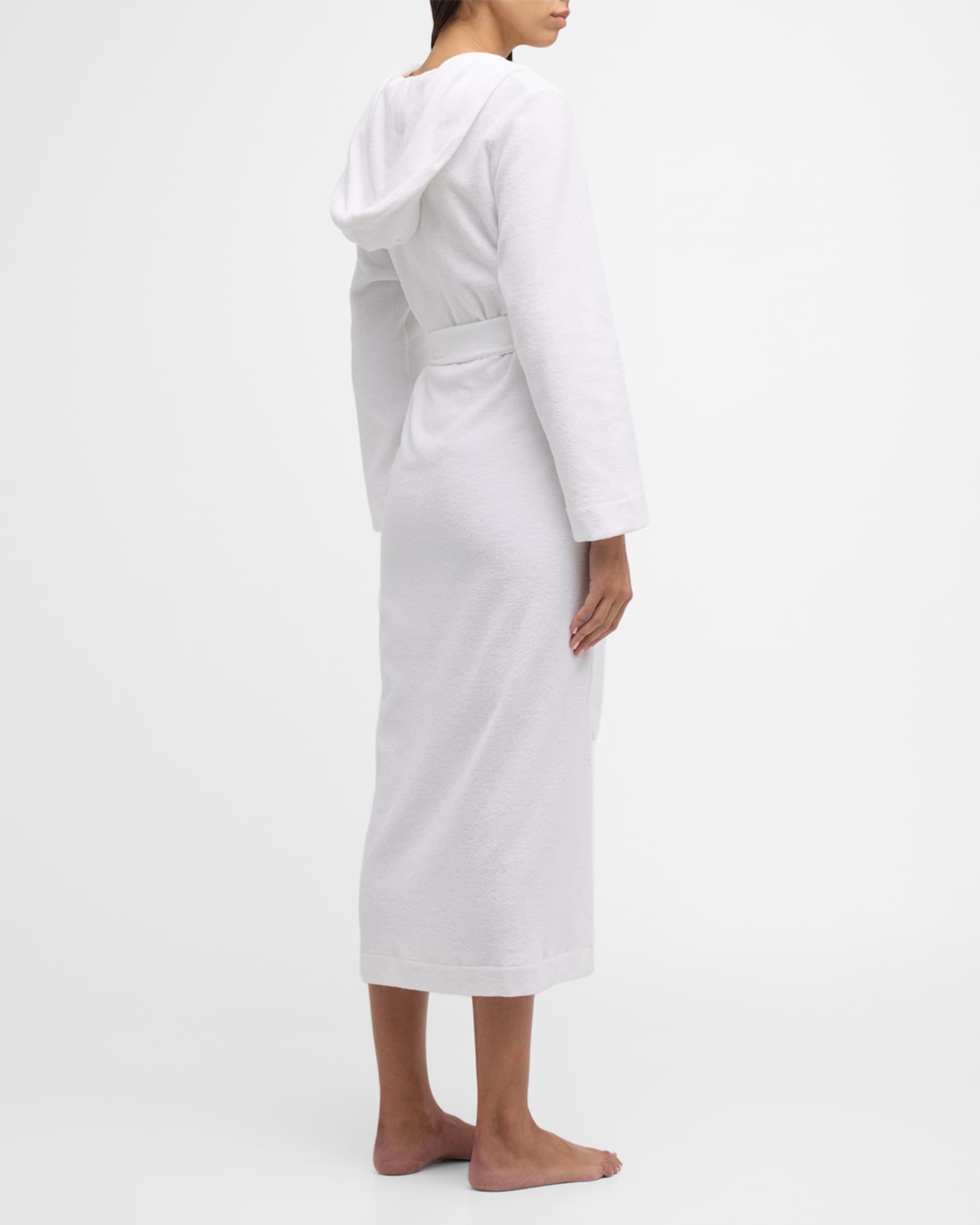 Hanro Hooded Plush Long Robe | Neiman Marcus
