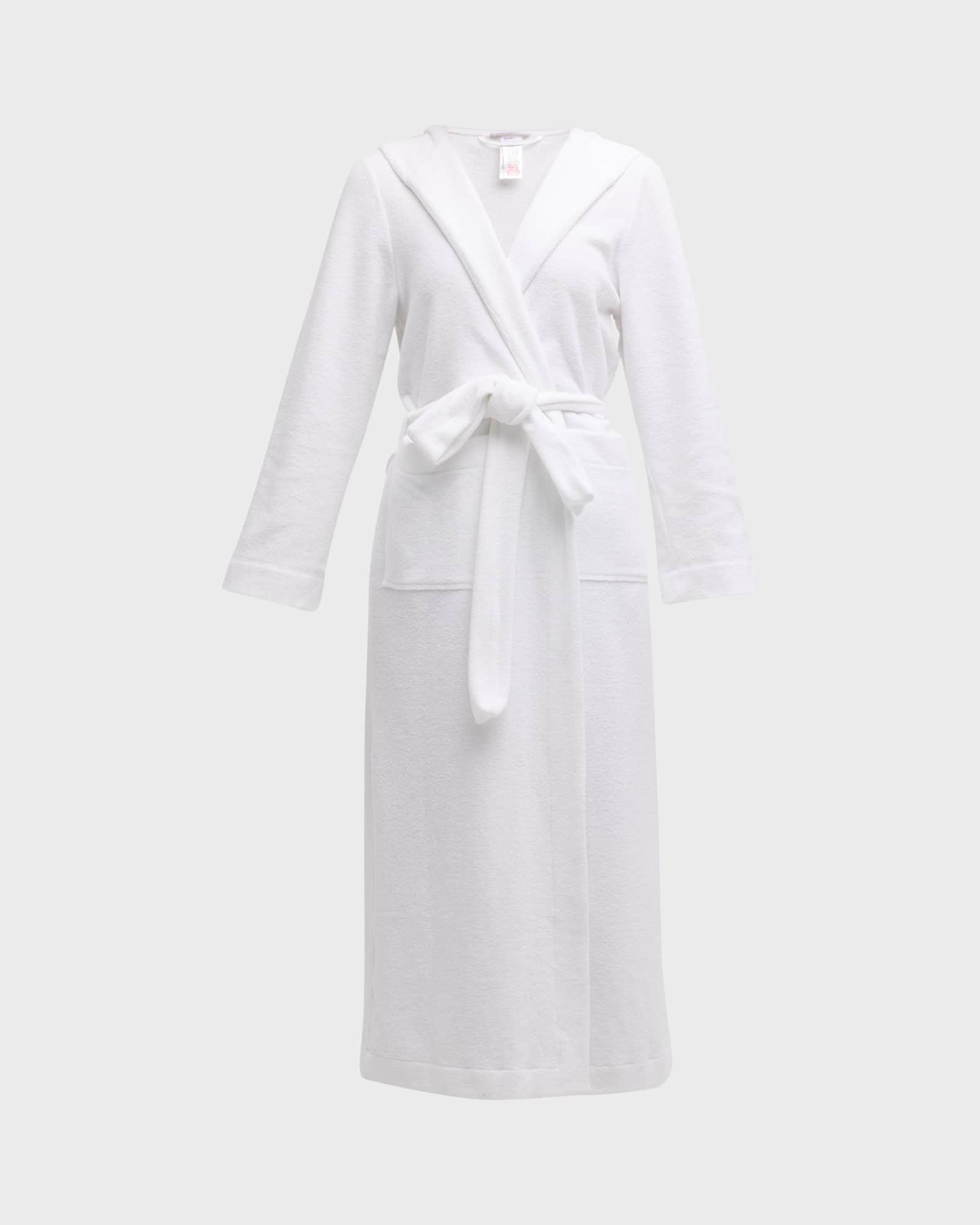 Hanro Hooded Plush Long Robe | Neiman Marcus