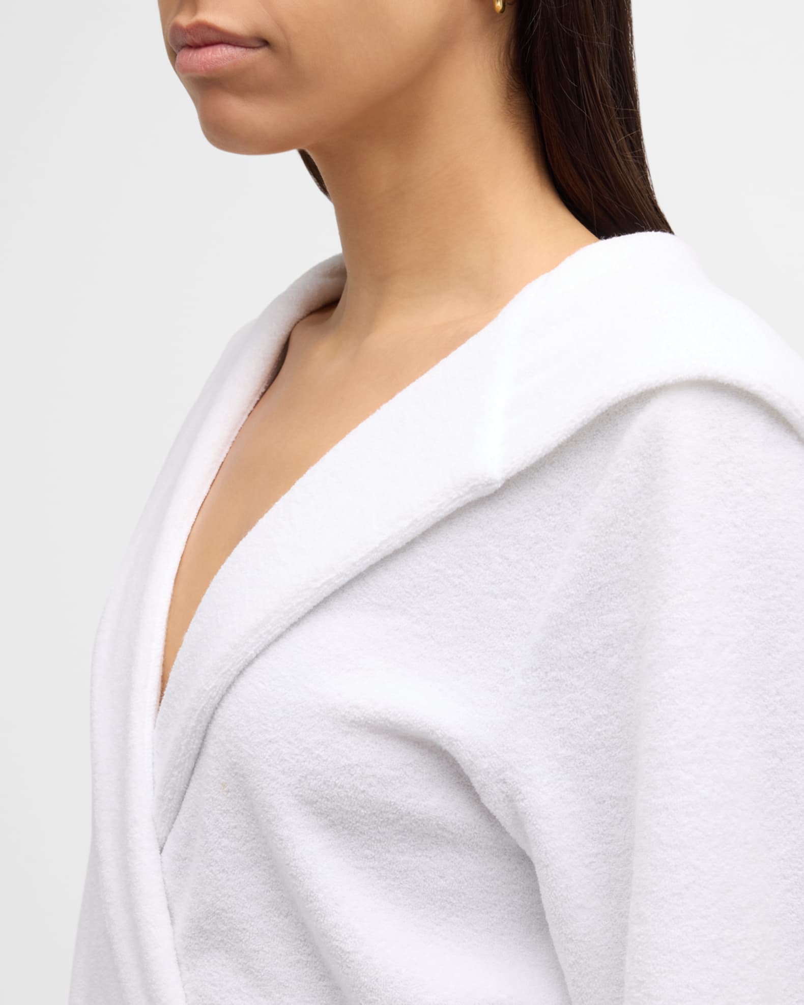 Hanro Hooded Plush Long Robe | Neiman Marcus