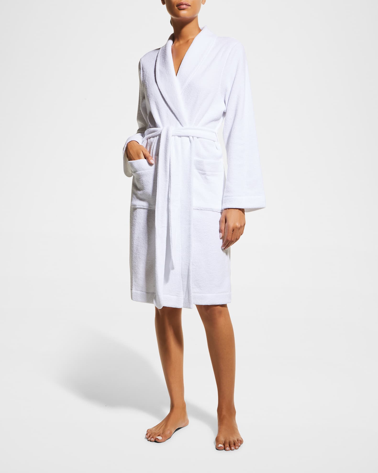 Hanro Plush Short Robe | Neiman Marcus