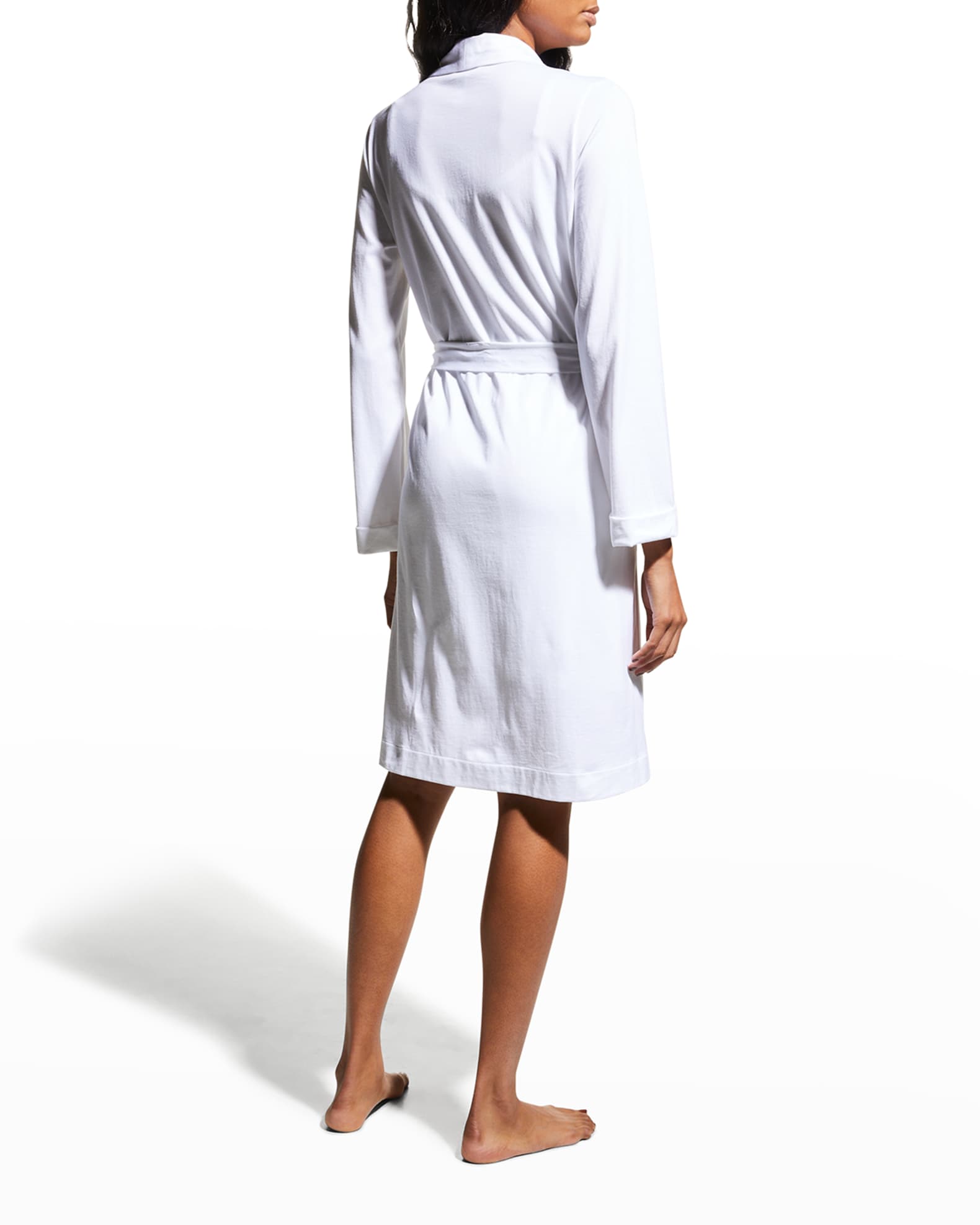 Hanro Cotton Jersey Short Robe | Neiman Marcus