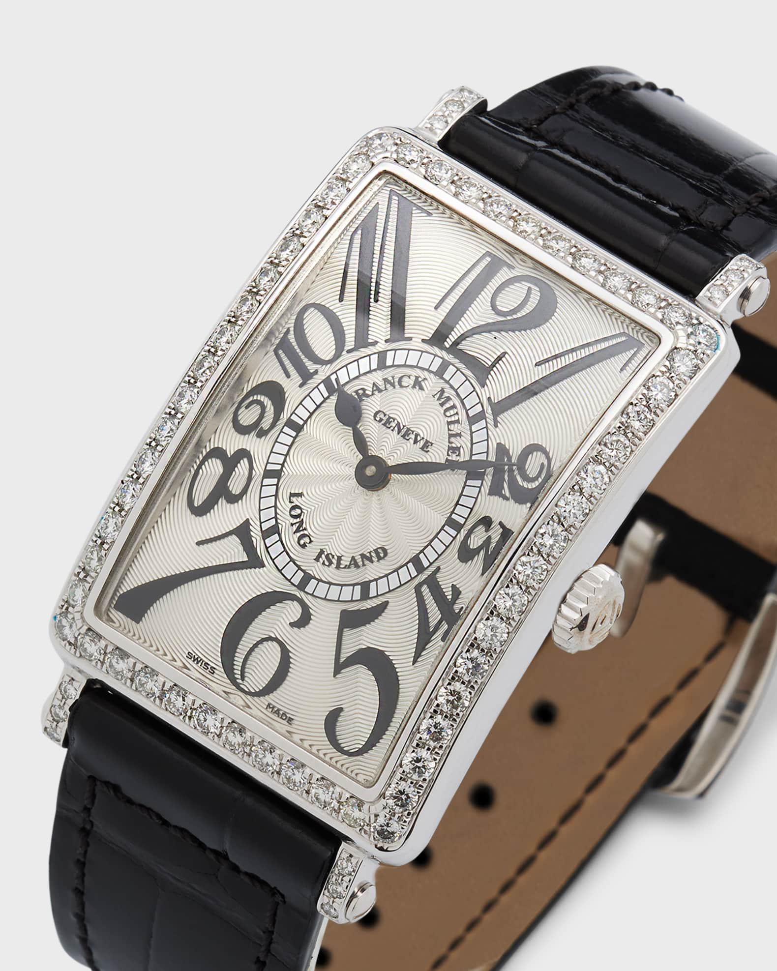 Franck Muller Stainless Steel Long Island Diamond Bezel Watch with ...