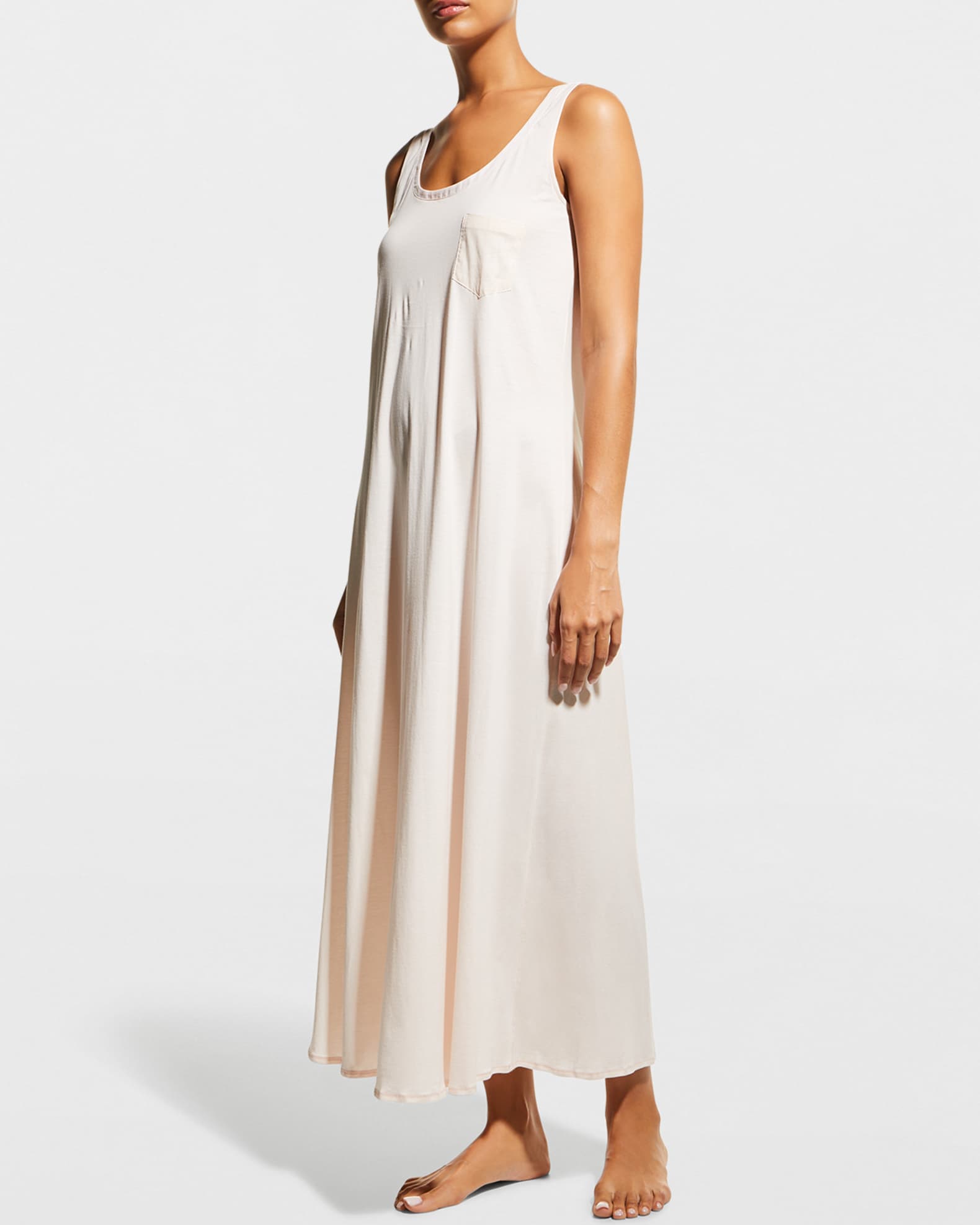 Hanro Cotton Deluxe Long Tank Gown | Neiman Marcus