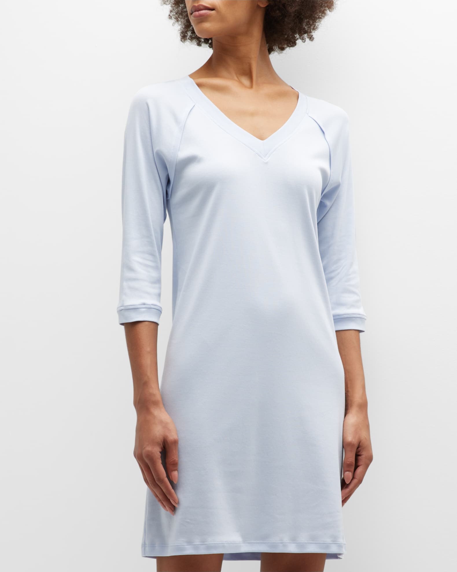 Hanro Pure Essence 3/4-Sleeve Gown | Neiman Marcus