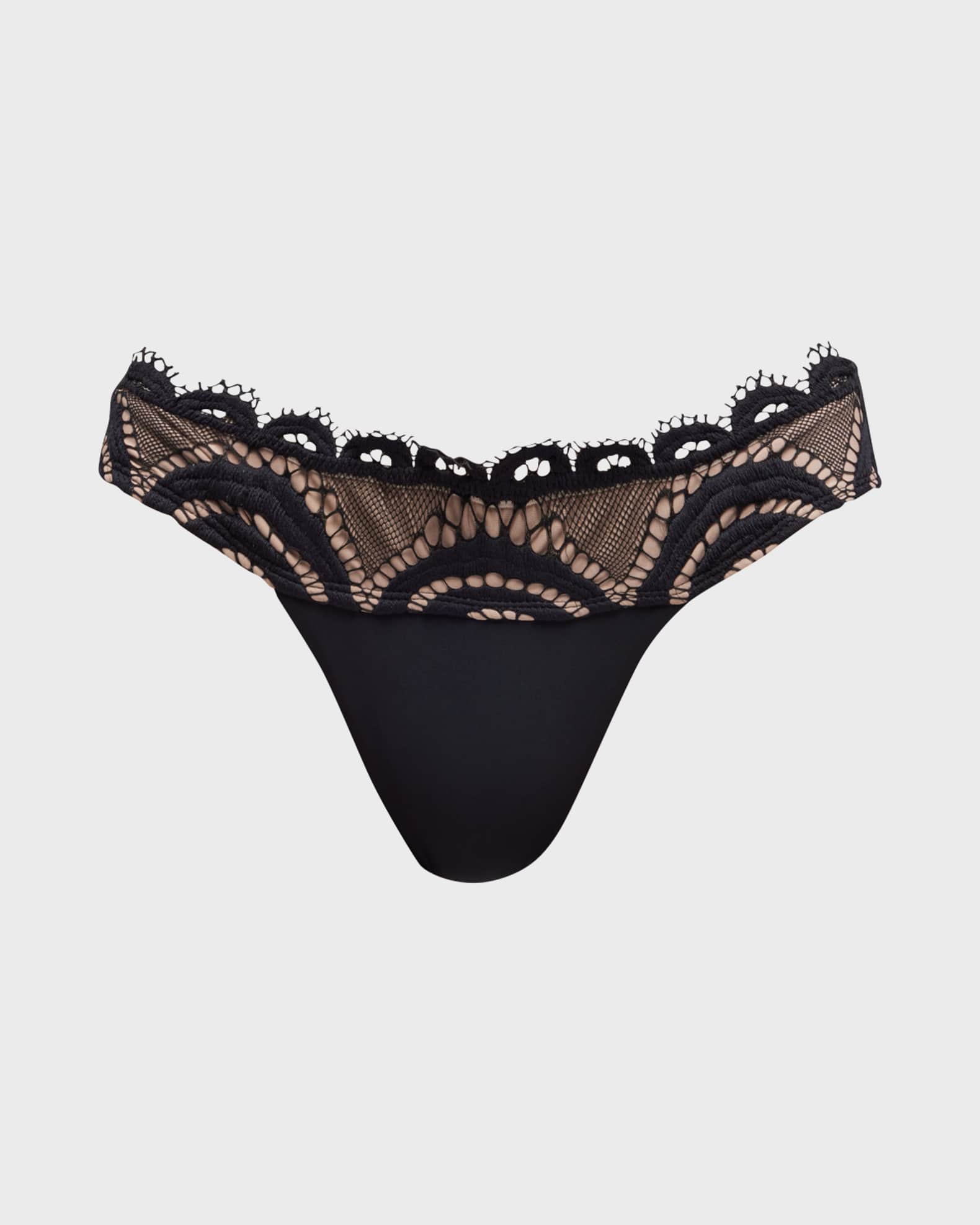 PQ Swim Midnight Lace Bikini Bottoms | Neiman Marcus