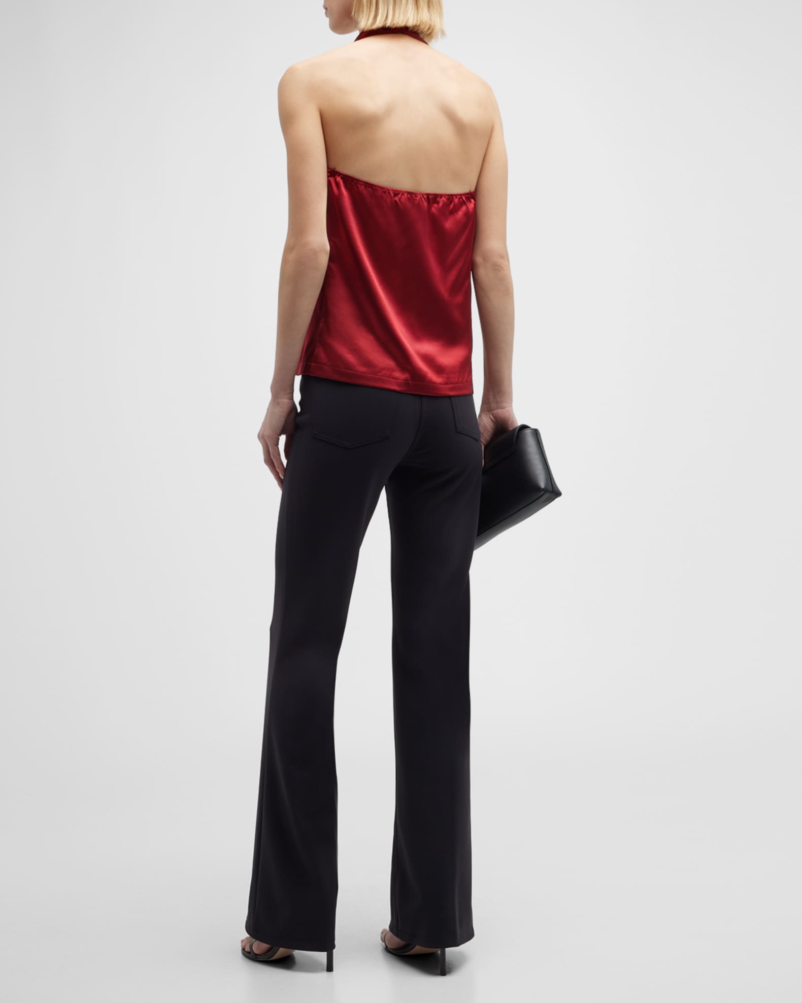 Theory Ertil Silky Satin Halter Top | Neiman Marcus
