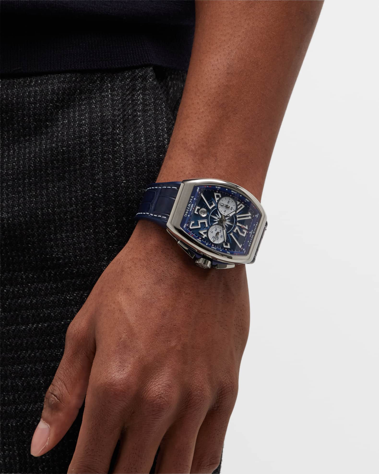 Franck Muller Men's Vanguard Yacht Stainless Steel Watch with Date ...