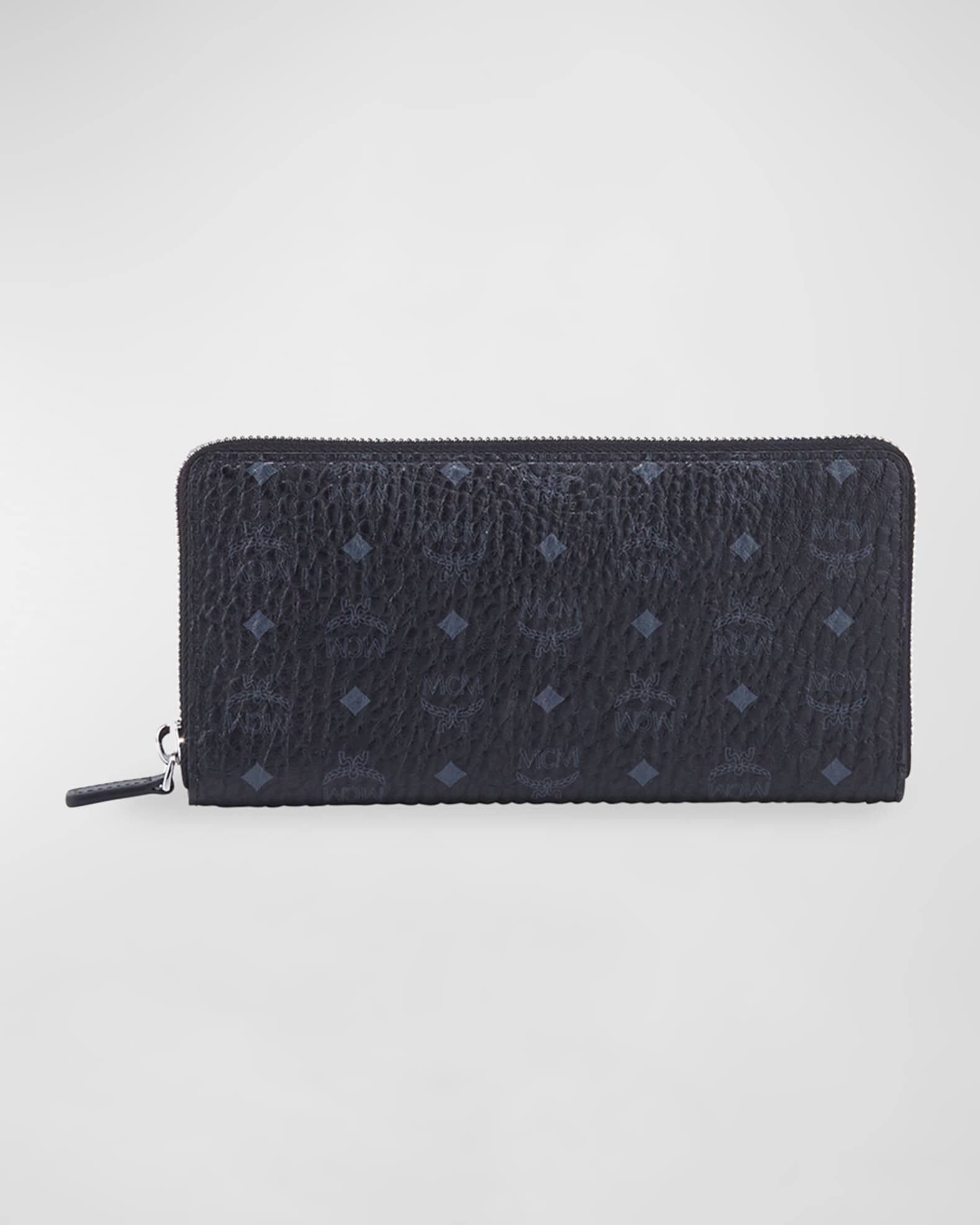 MCM Logo-Embossed Large Zip Wallet | Neiman Marcus