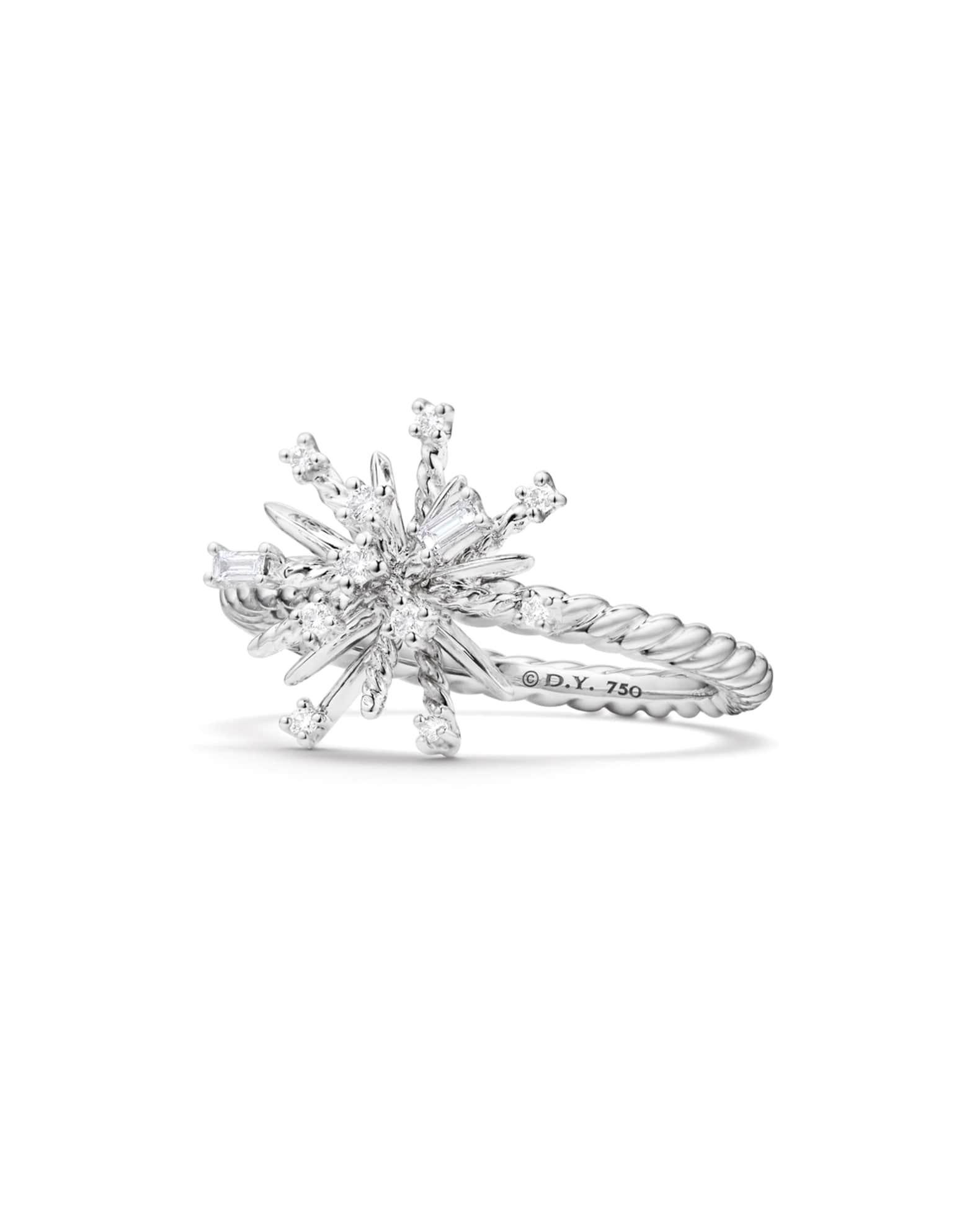 14mm Supernova 18K White Gold Ring With Diamonds | Neiman Marcus