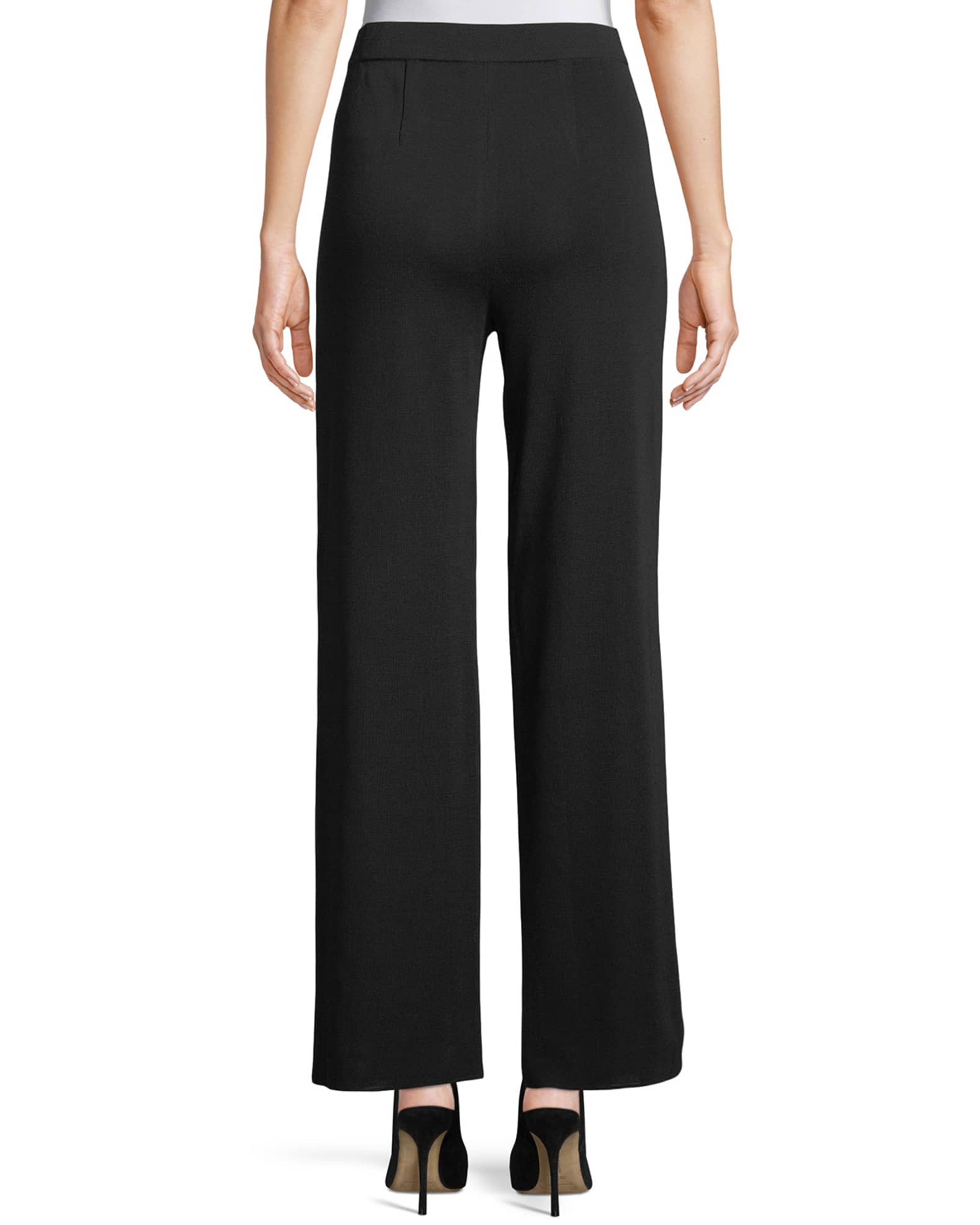 Misook Wide-Leg Knit Pull-On Pants | Neiman Marcus