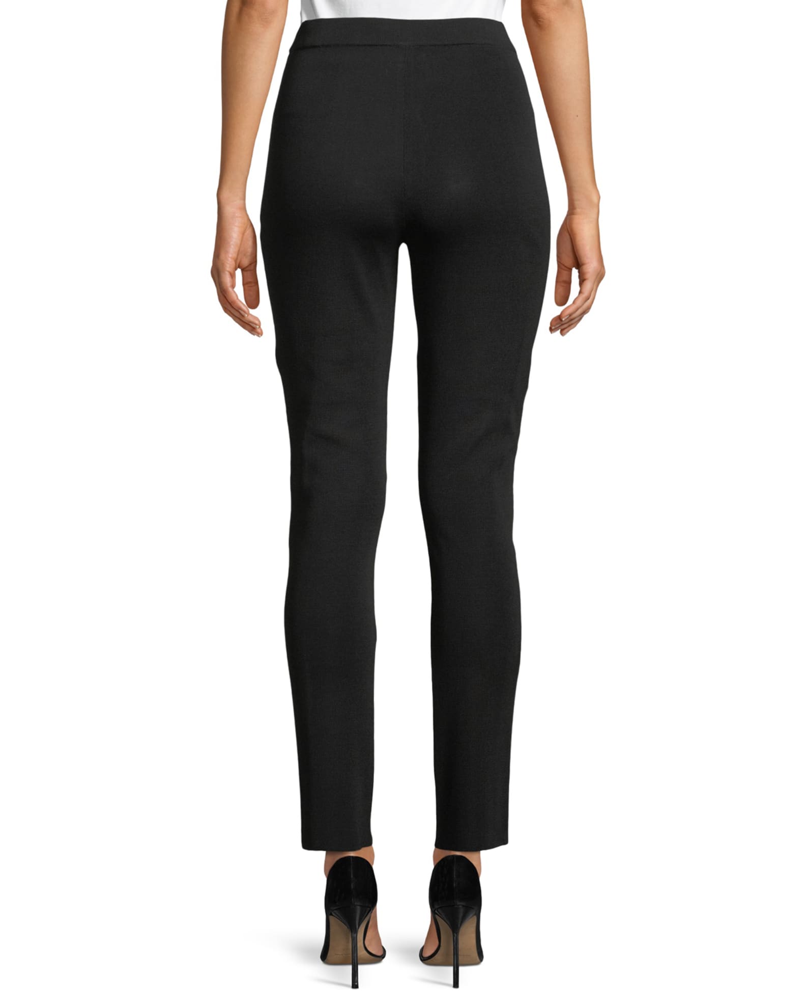 Misook Seam-Detailed Slim-Fit Pants | Neiman Marcus