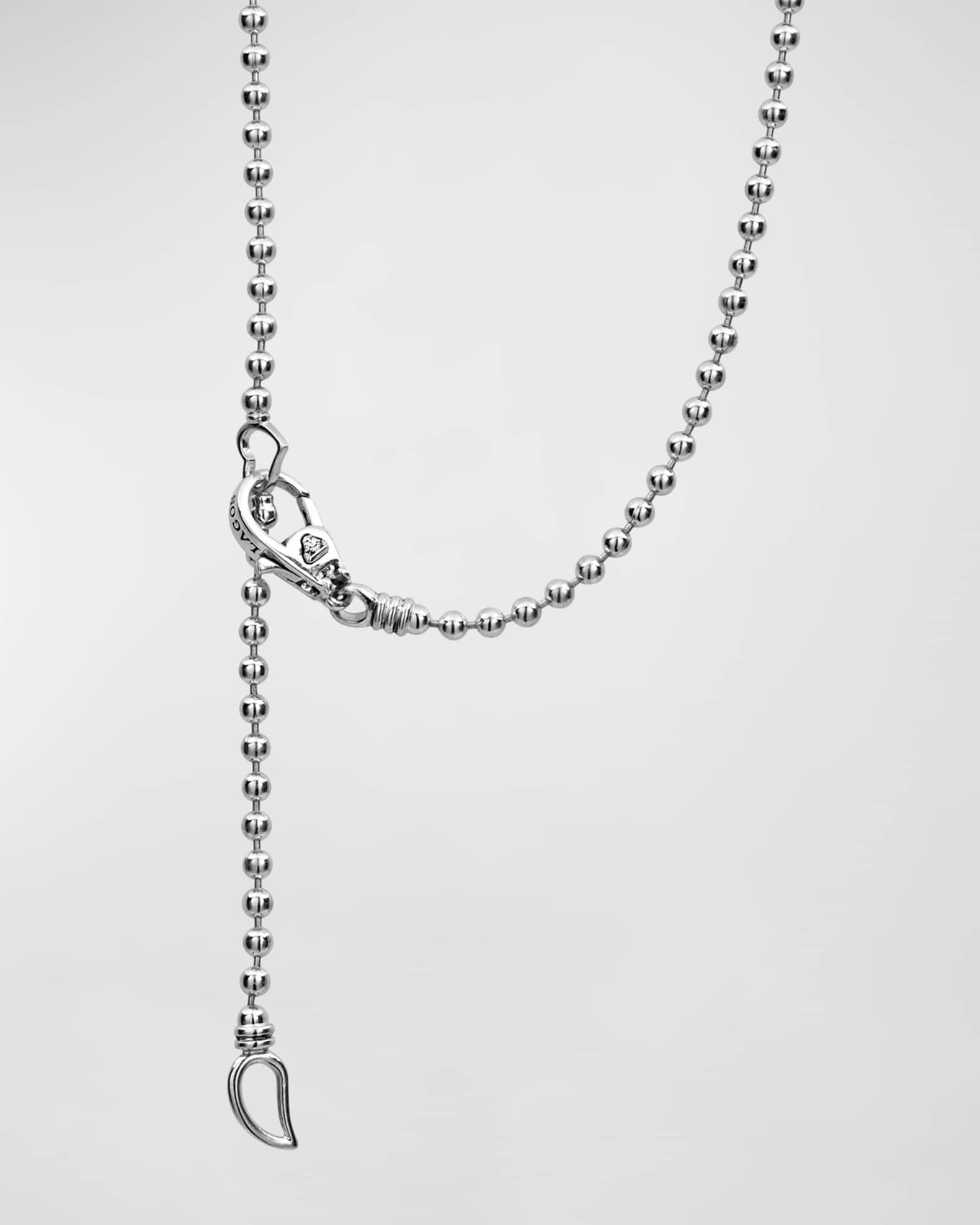 LAGOS Caviar Spark Diamond Ball-Chain Necklace, 0.28tcw | Neiman Marcus
