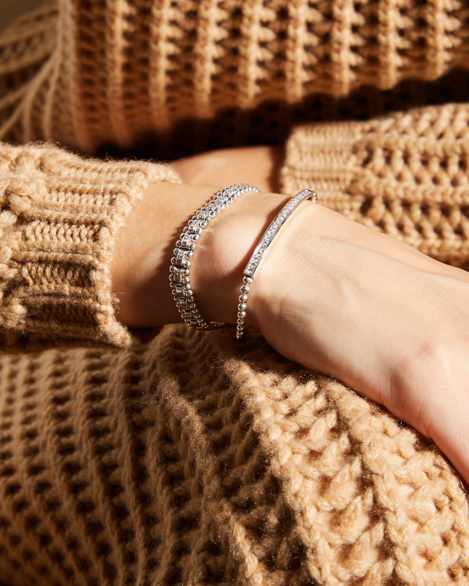 Caviar Spark Diamond Ball Chain Bracelet