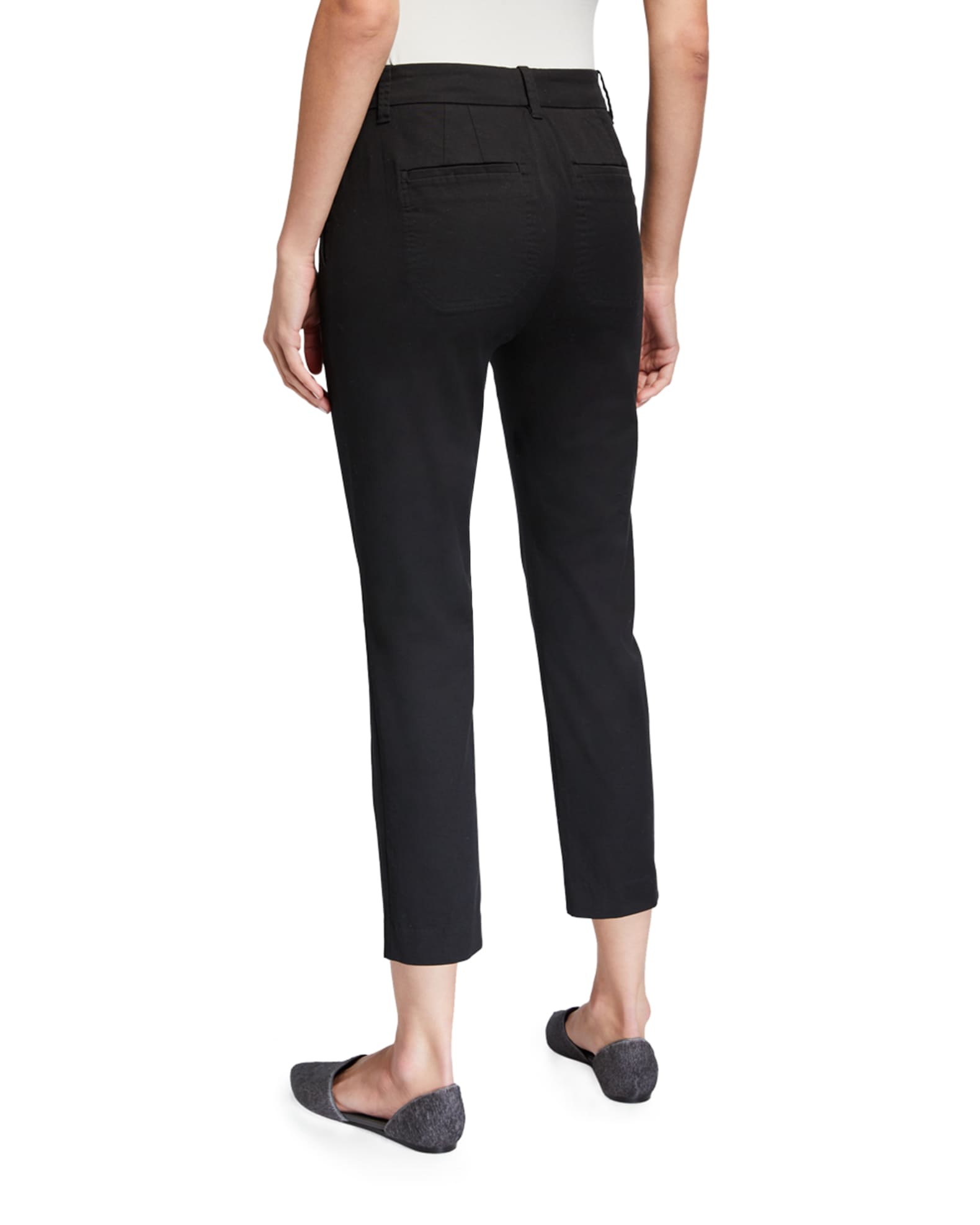 Vince Coin-Pocket Straight-Leg Cropped Chino Pants | Neiman Marcus