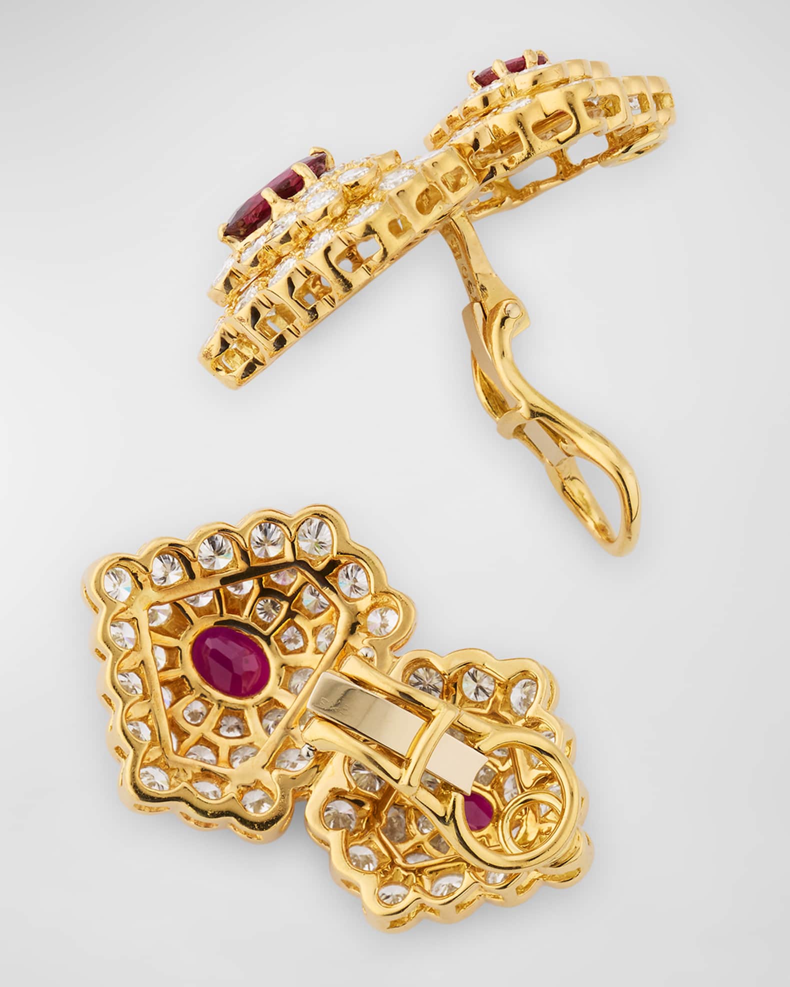 NM Estate Estate Hammerman Brothers 18K Yellow Gold Ruby and Diamond ...