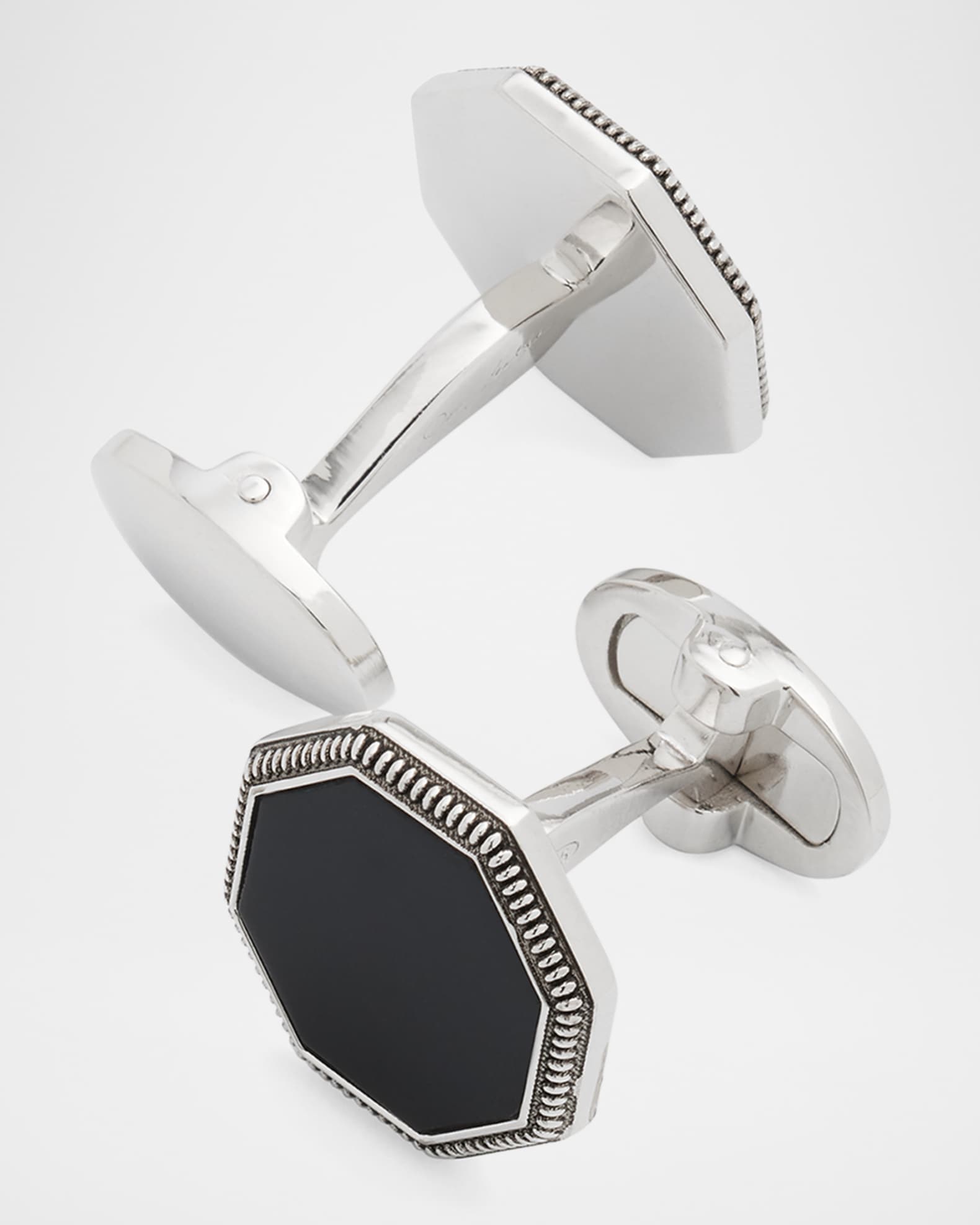 Jan Leslie Men's 925 Octagon Onyx Cufflinks | Neiman Marcus