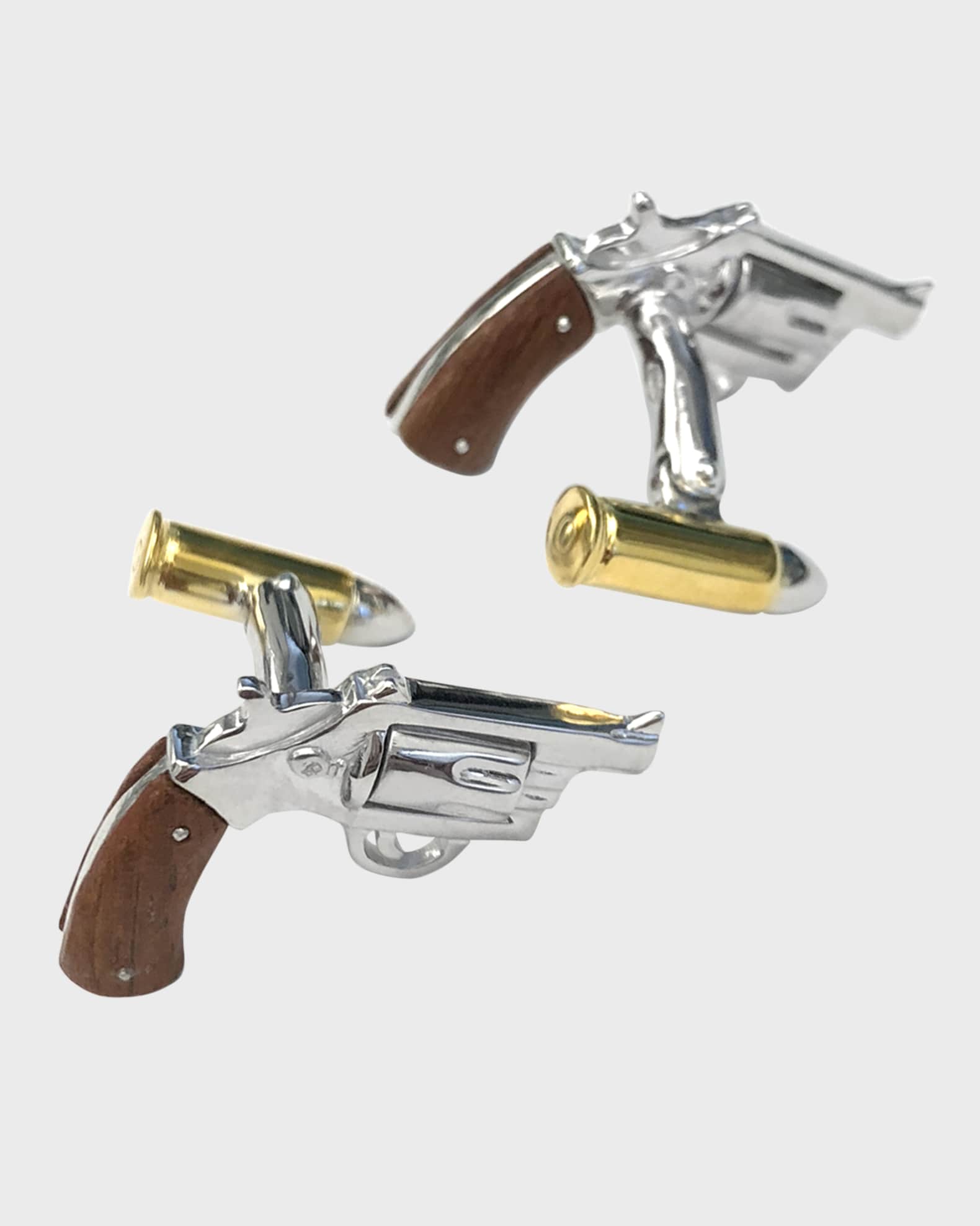 Jan Leslie Men's Gun and Bullet Cufflinks | Neiman Marcus