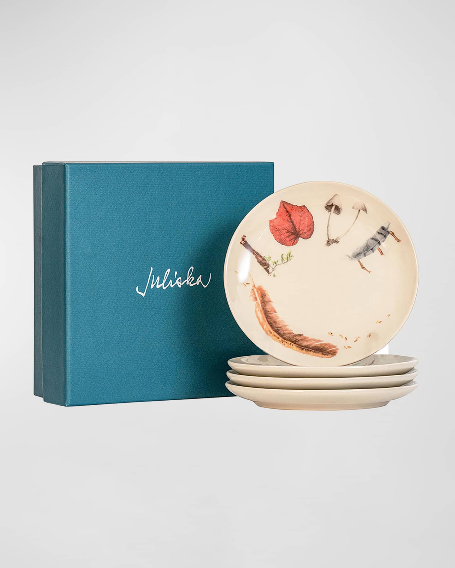 Juliska Forest Walk Tidbit Plates, Set of 4 | Neiman Marcus
