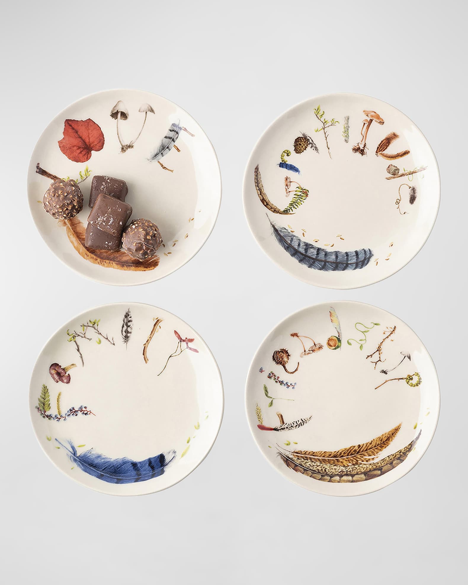 Juliska Forest Walk Tidbit Plates, Set of 4 | Neiman Marcus