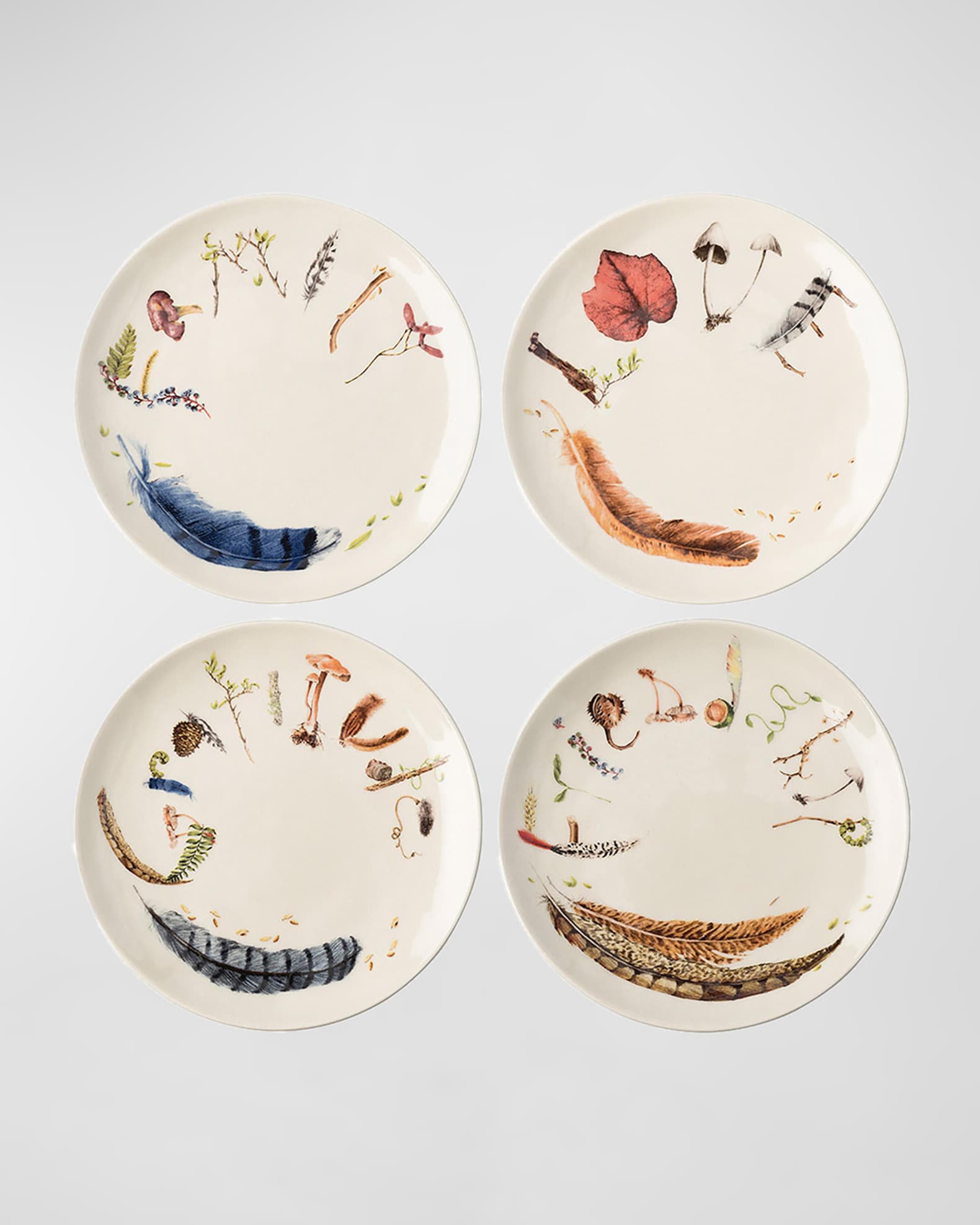 Juliska Forest Walk Tidbit Plates, Set of 4 | Neiman Marcus