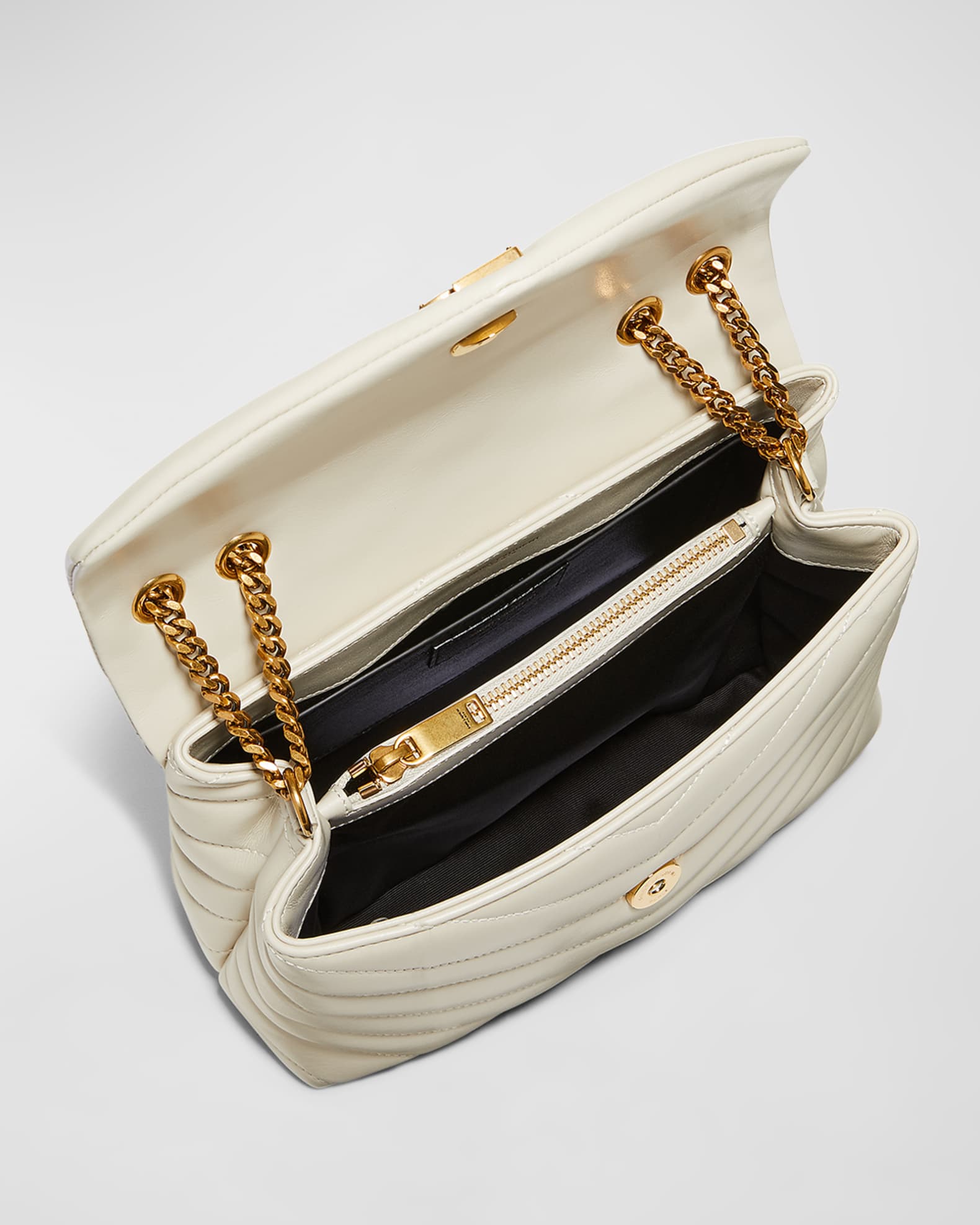 Saint Laurent Loulou Small YSL Shoulder Bag in Quilted Leather | Neiman ...