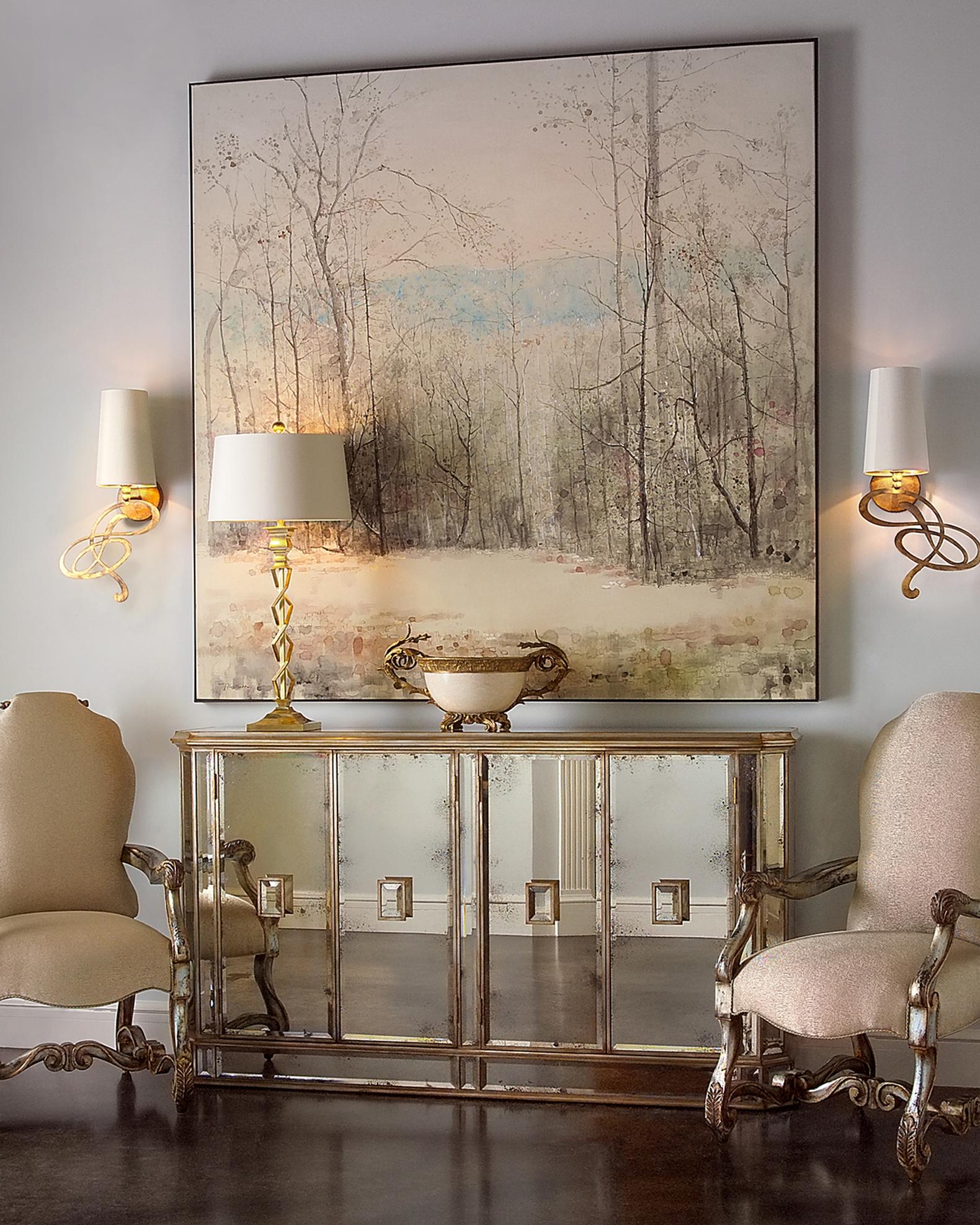 John-Richard Collection Juno Foxed Mirror Credenza | Neiman Marcus