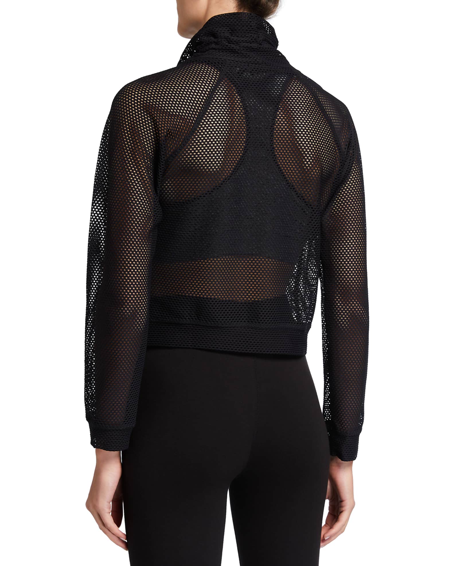 Koral Pump Open Mesh Cropped Pullover | Neiman Marcus