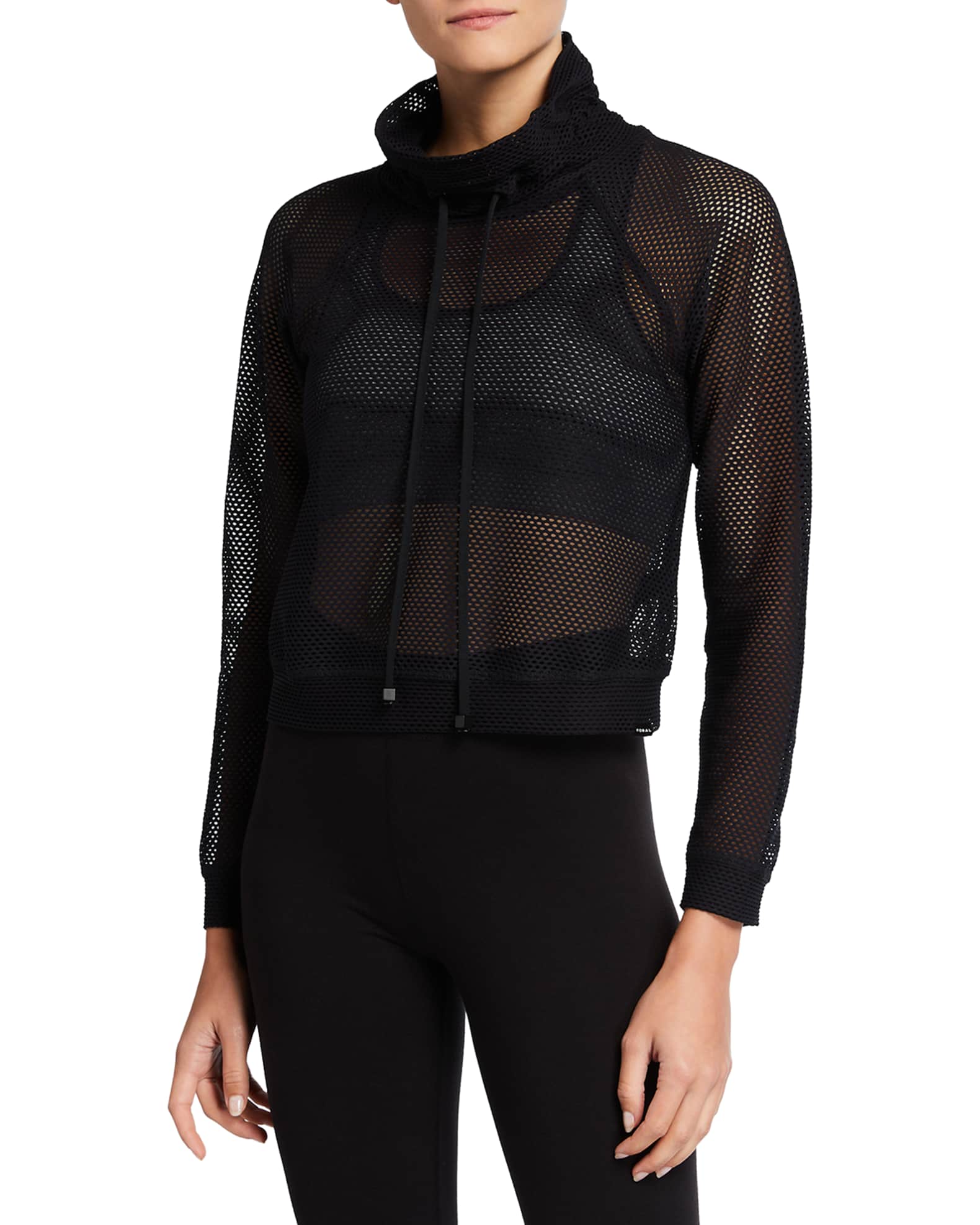 Koral Pump Open Mesh Cropped Pullover | Neiman Marcus