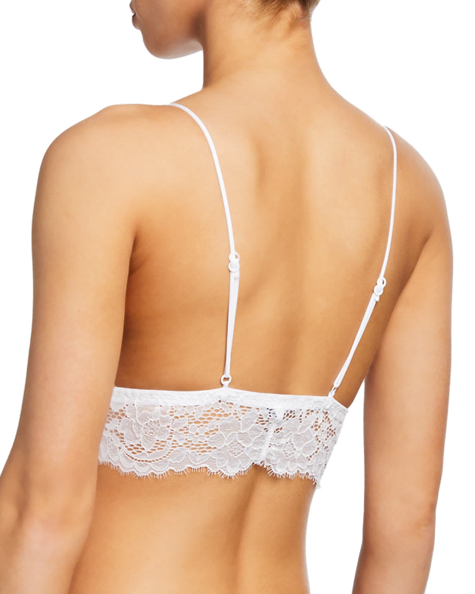 Cosabella Pret A Porter Long-Line Lace Triangle Bralette | Neiman Marcus