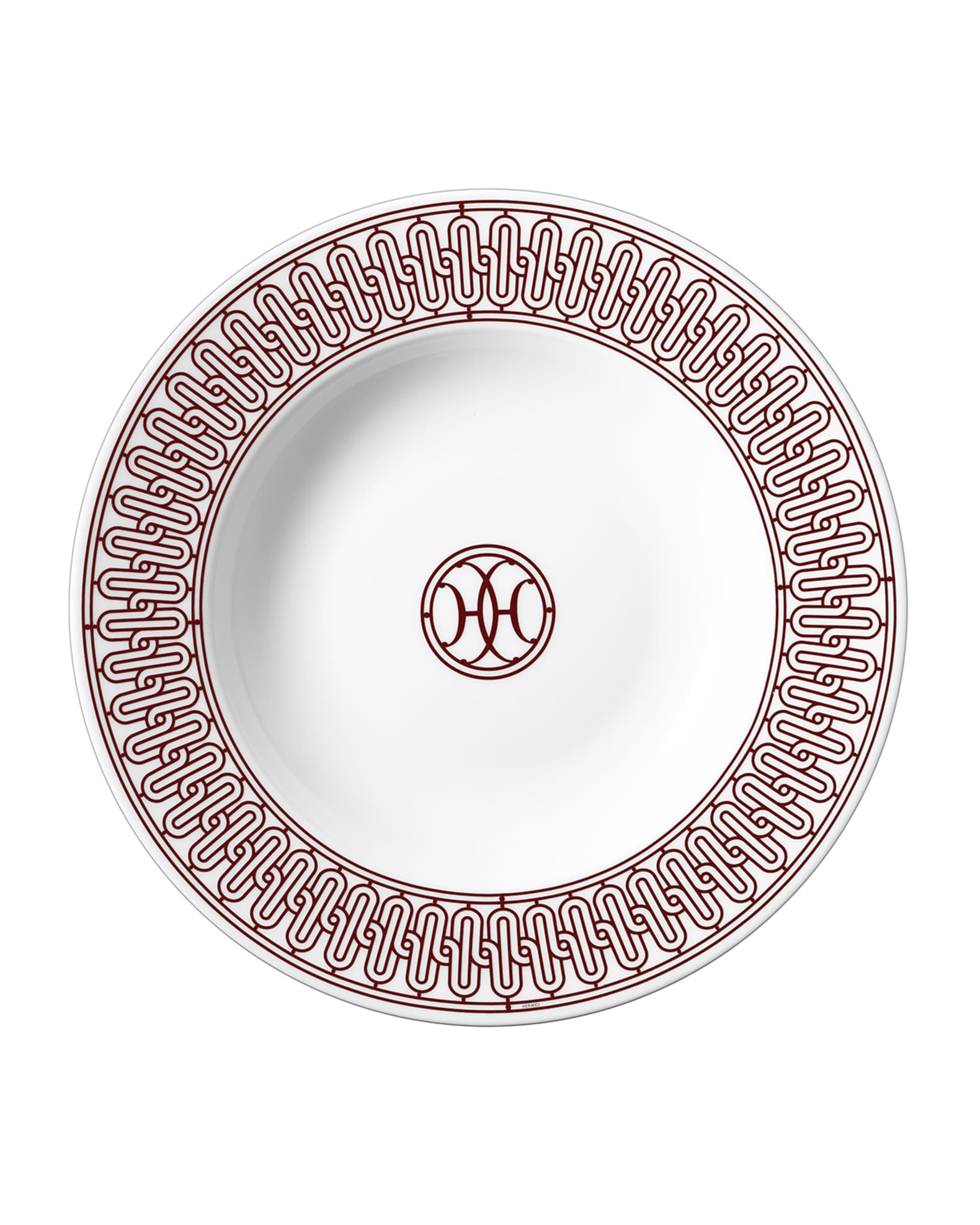 Hermes H Deco Red Soup Plate | Neiman Marcus