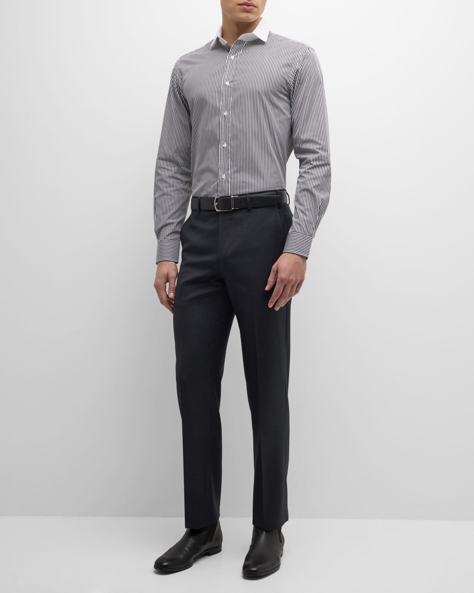 Zanella Men's Devon Wool Serge Trousers | Neiman Marcus