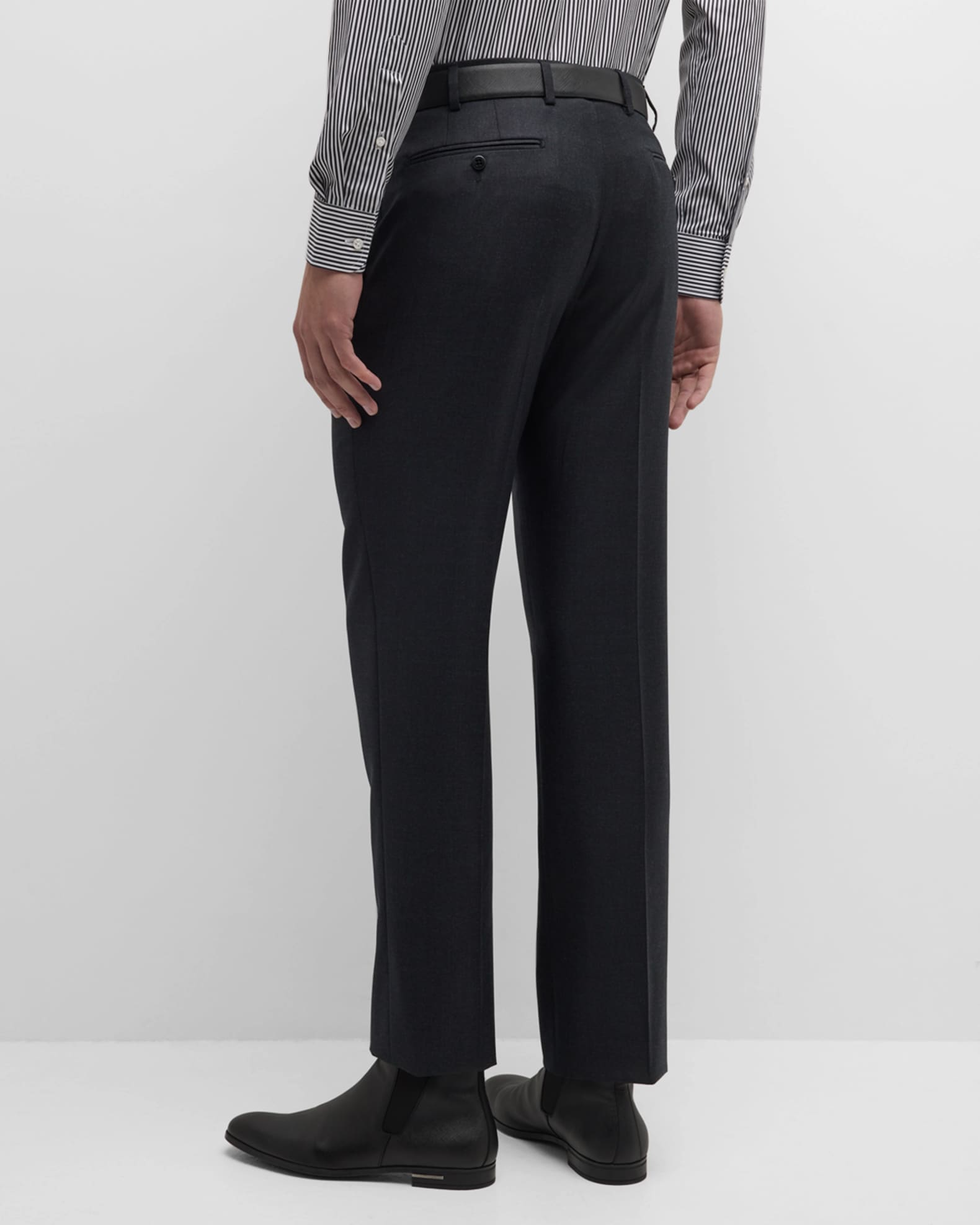 Zanella Men's Devon Wool Serge Trousers | Neiman Marcus