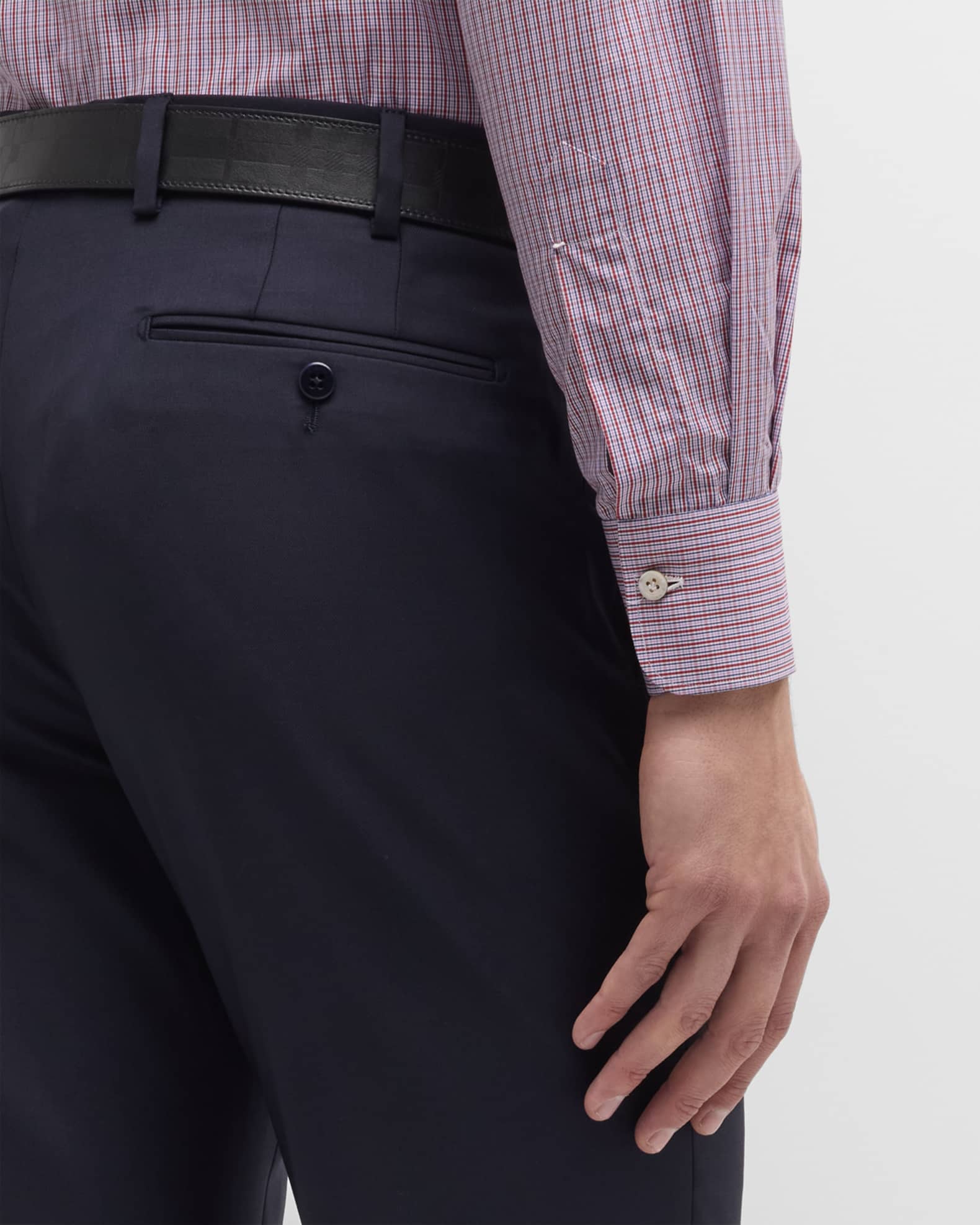 Zanella Men's Devon Wool Serge Trousers | Neiman Marcus