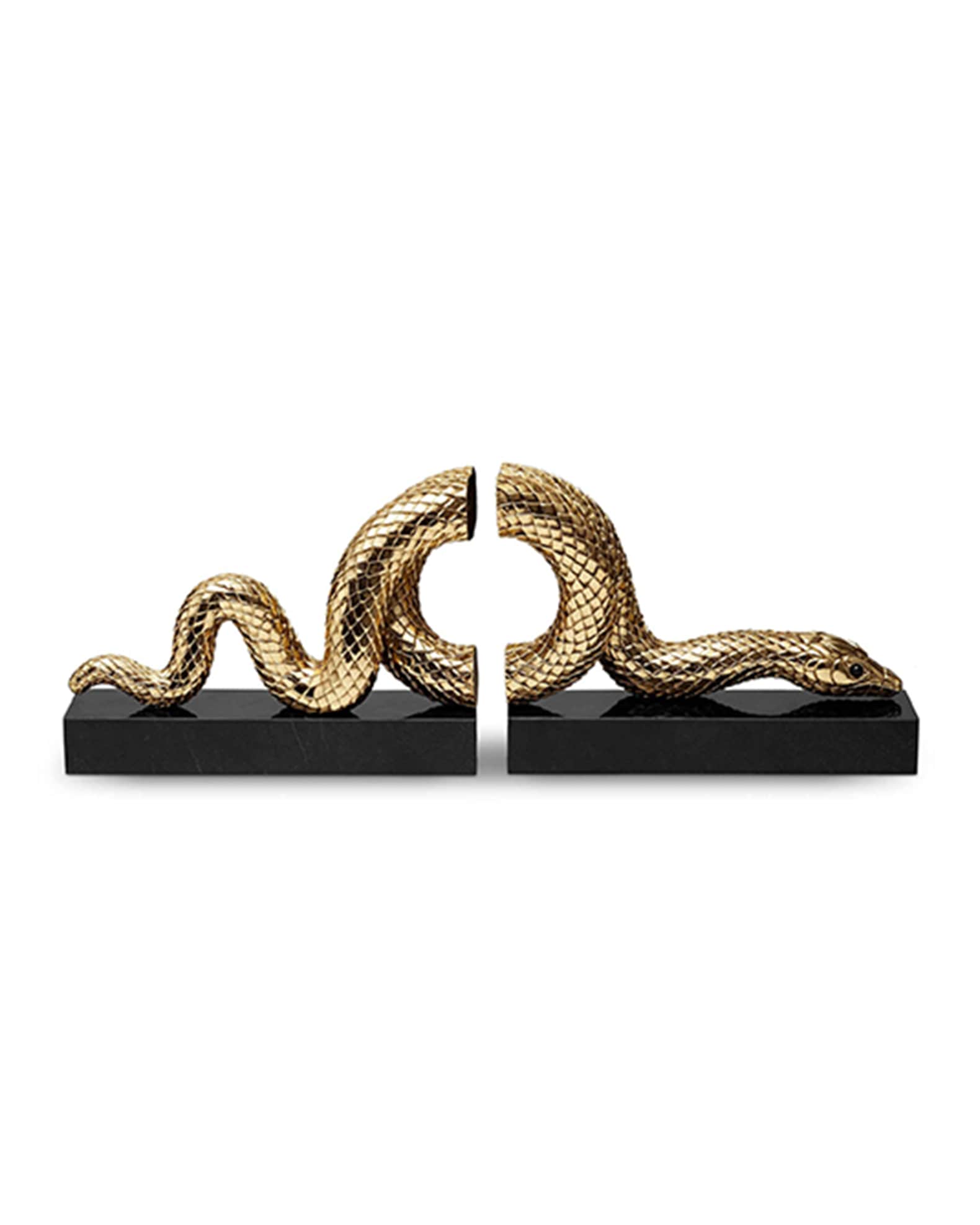 L'Objet Snake Bookend Set | Neiman Marcus