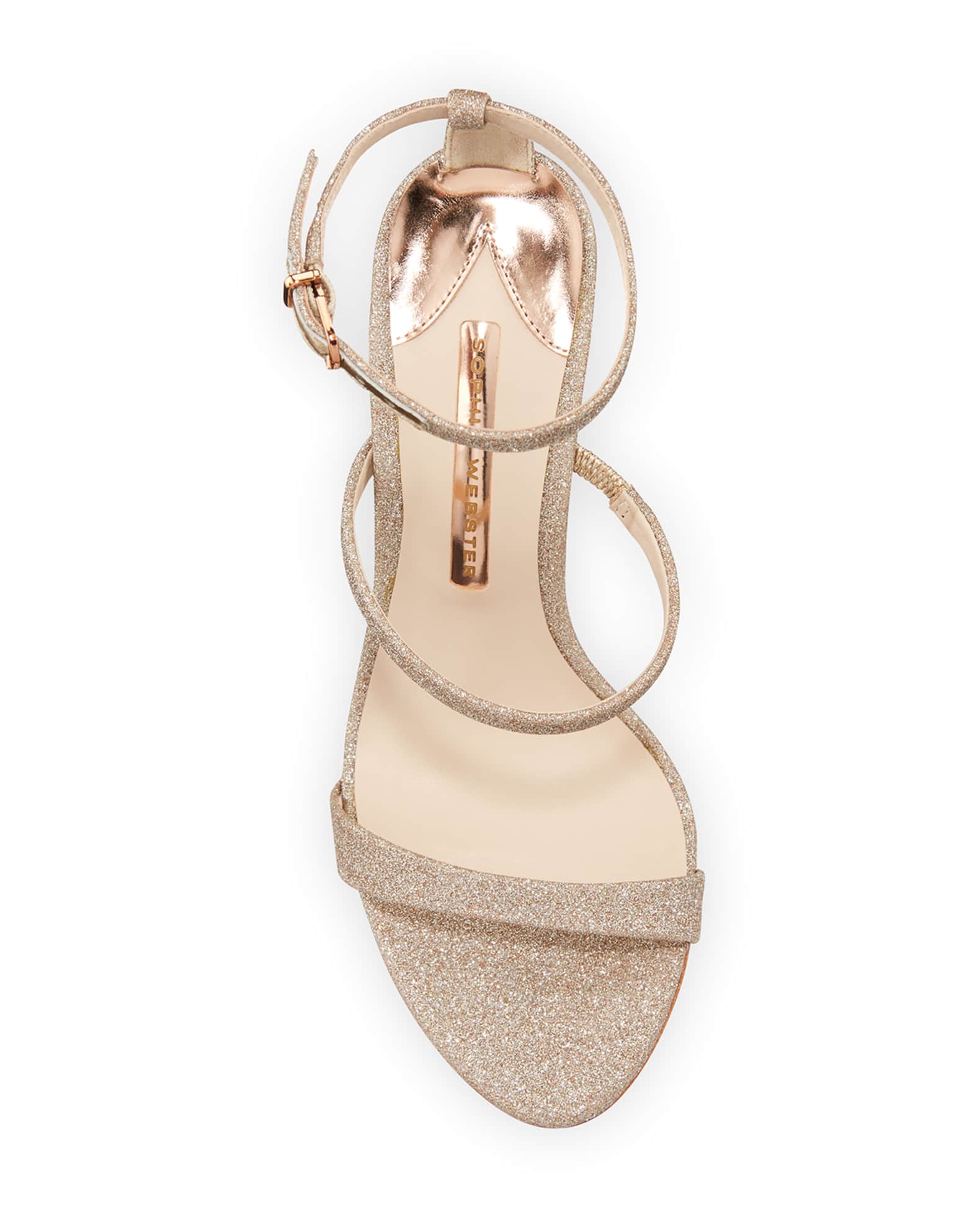Sophia Webster Rosalind Glitter Sphere-Heel Sandals | Neiman Marcus