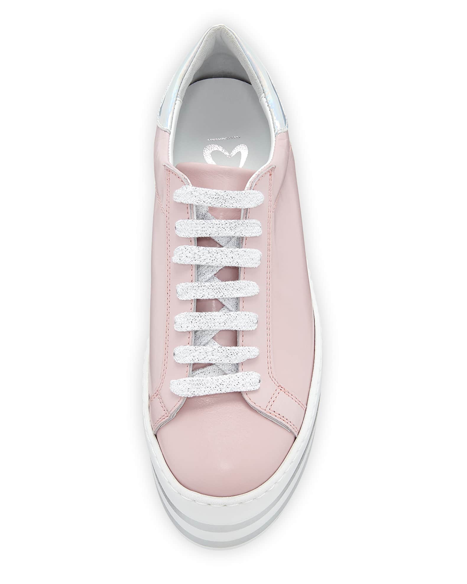O Jour Lace-Up Patent Platform Sneakers | Neiman Marcus