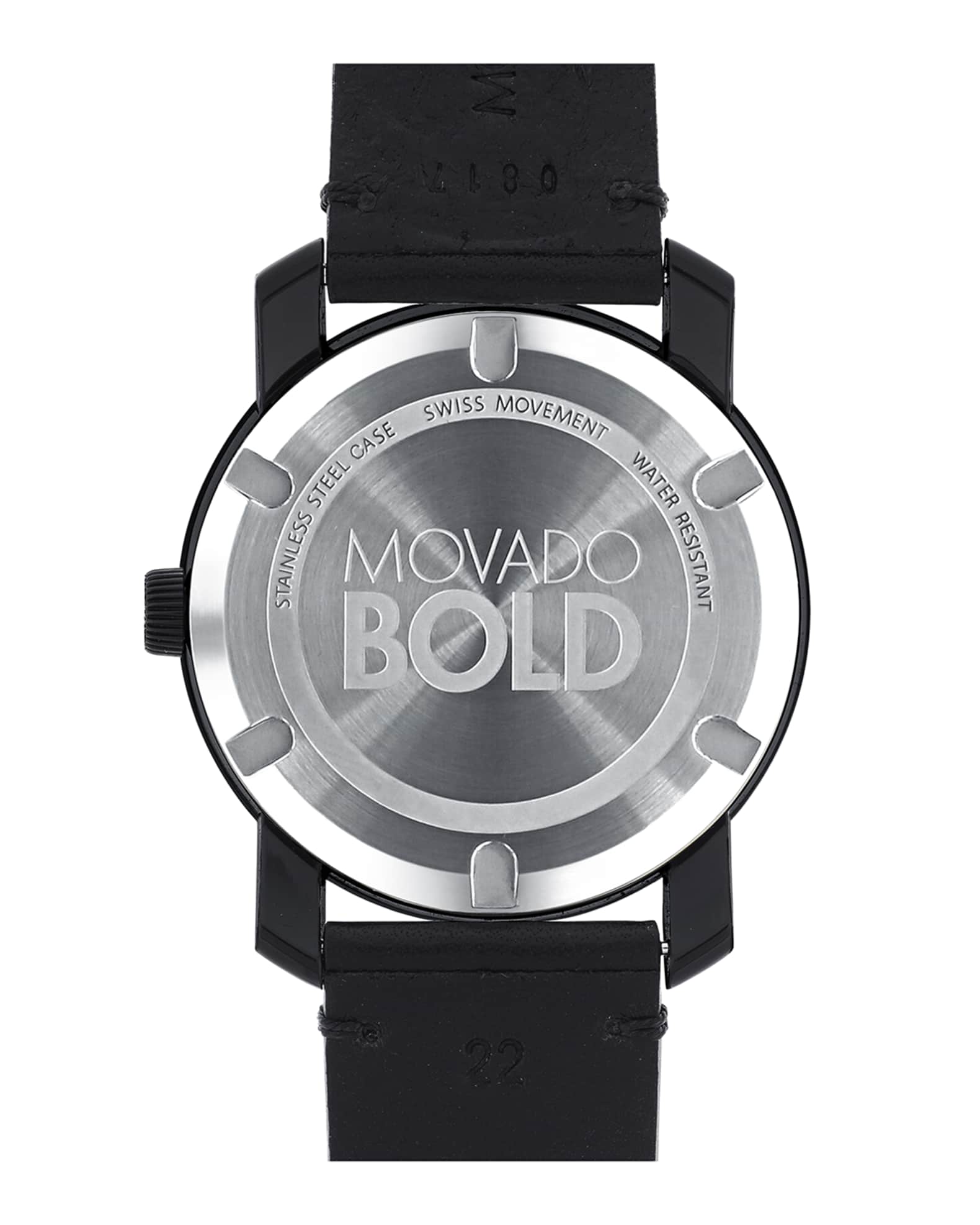 Movado Bold Men's 42mm Bold Two-Hand Watch, Black | Neiman Marcus