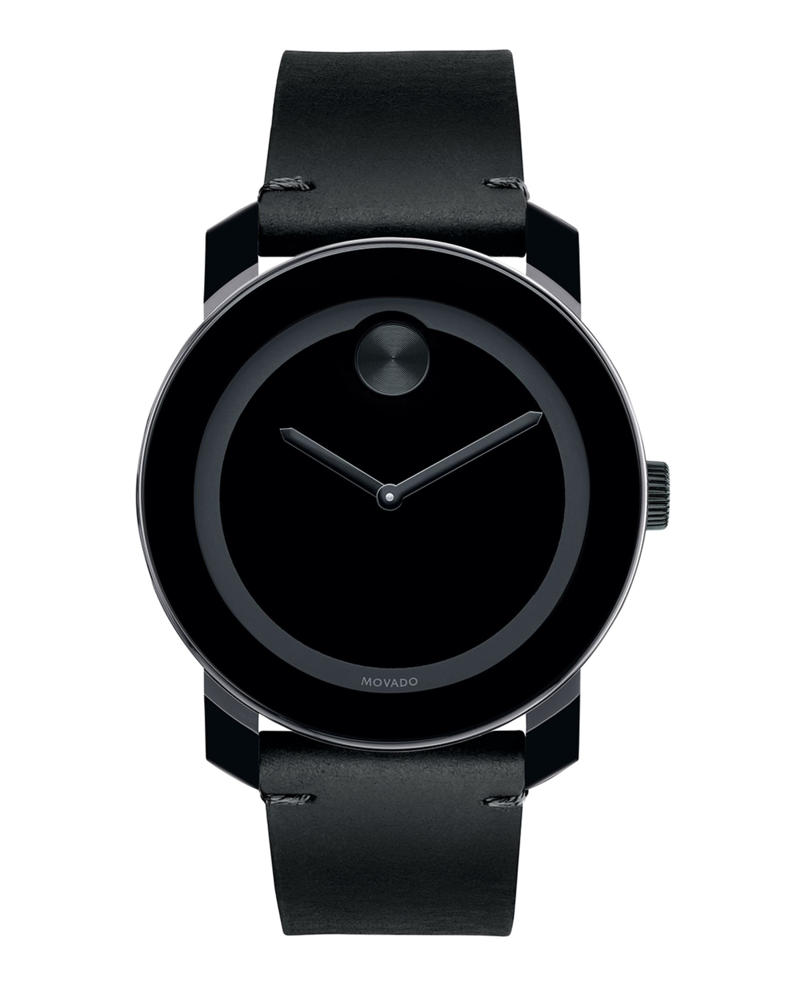 Movado Bold Men's 42mm Bold Two-Hand Watch, Black | Neiman Marcus