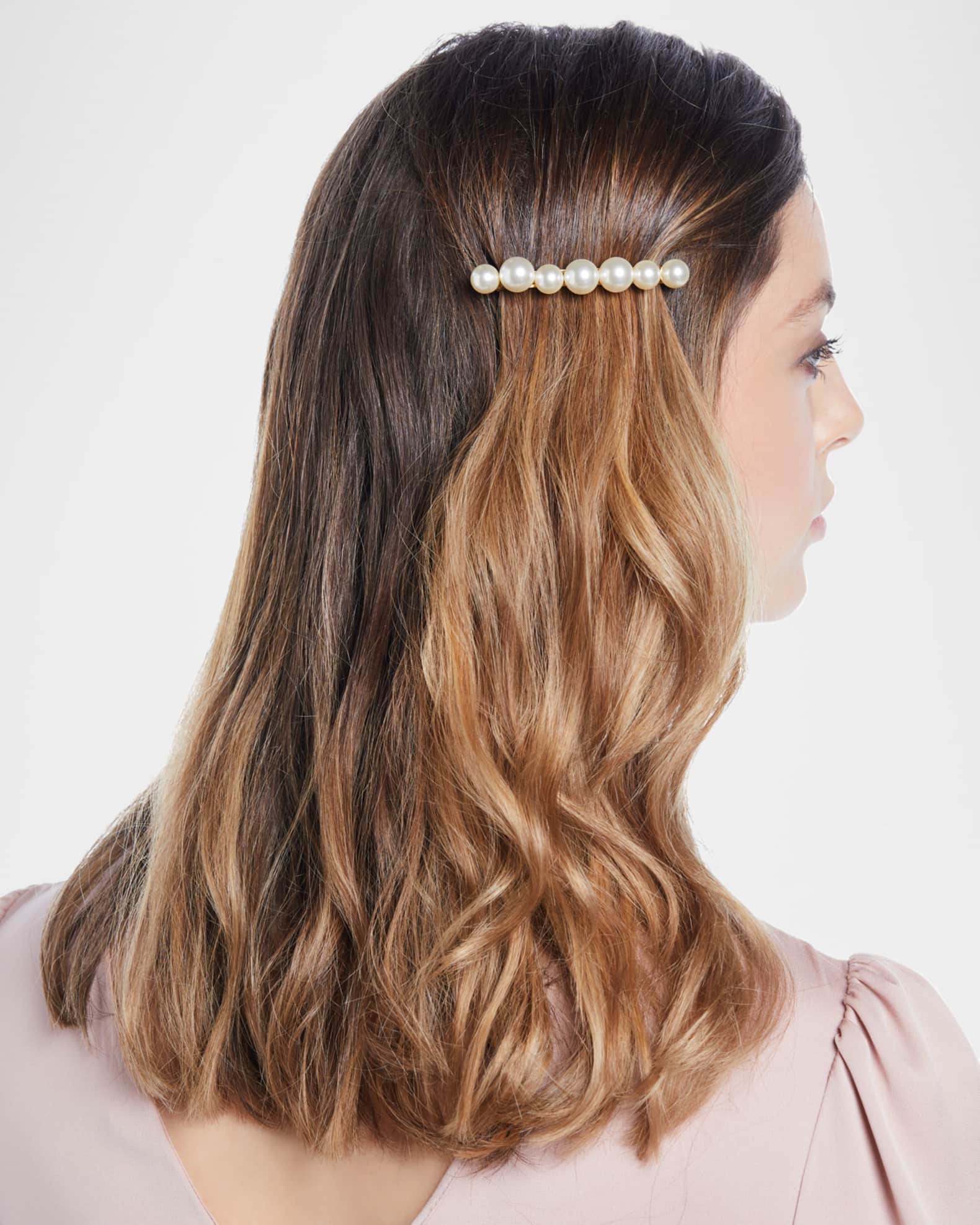 Jennifer Behr Gretal Glass Pearl Barrette | Neiman Marcus