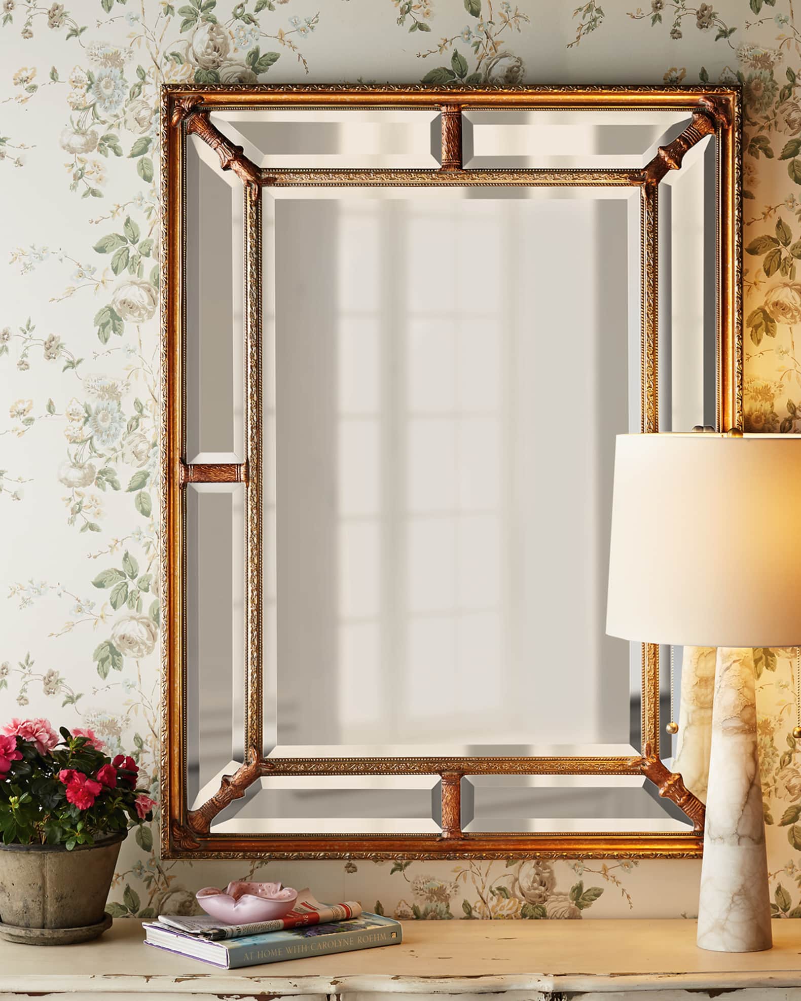 John-Richard Collection Beveled-Frame Mirror | Neiman Marcus