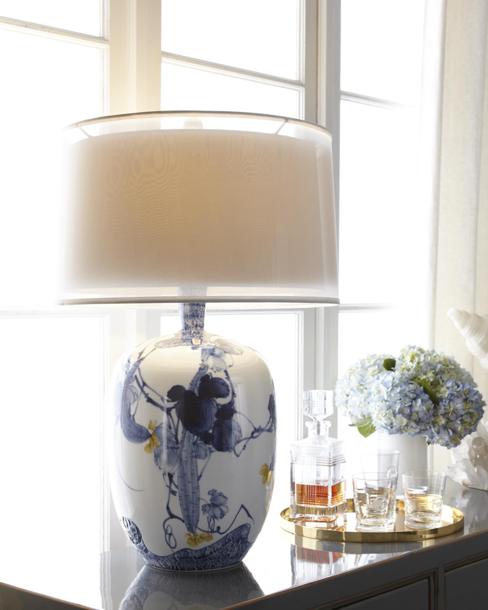John-Richard Collection Floral Chinoiserie Lamp | Neiman Marcus
