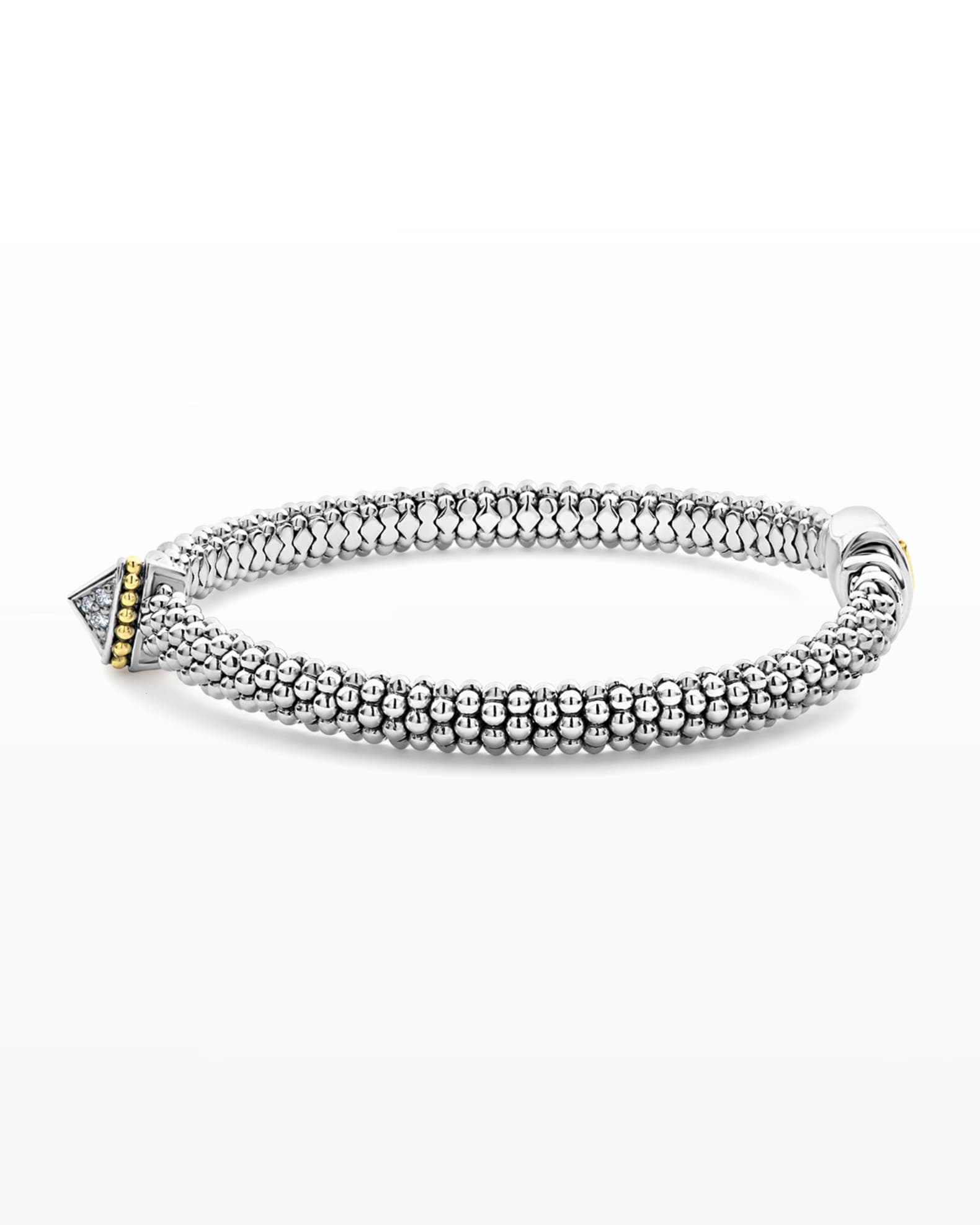 LAGOS KSL Caviar Rope Bracelet w/ Pyramid | Neiman Marcus