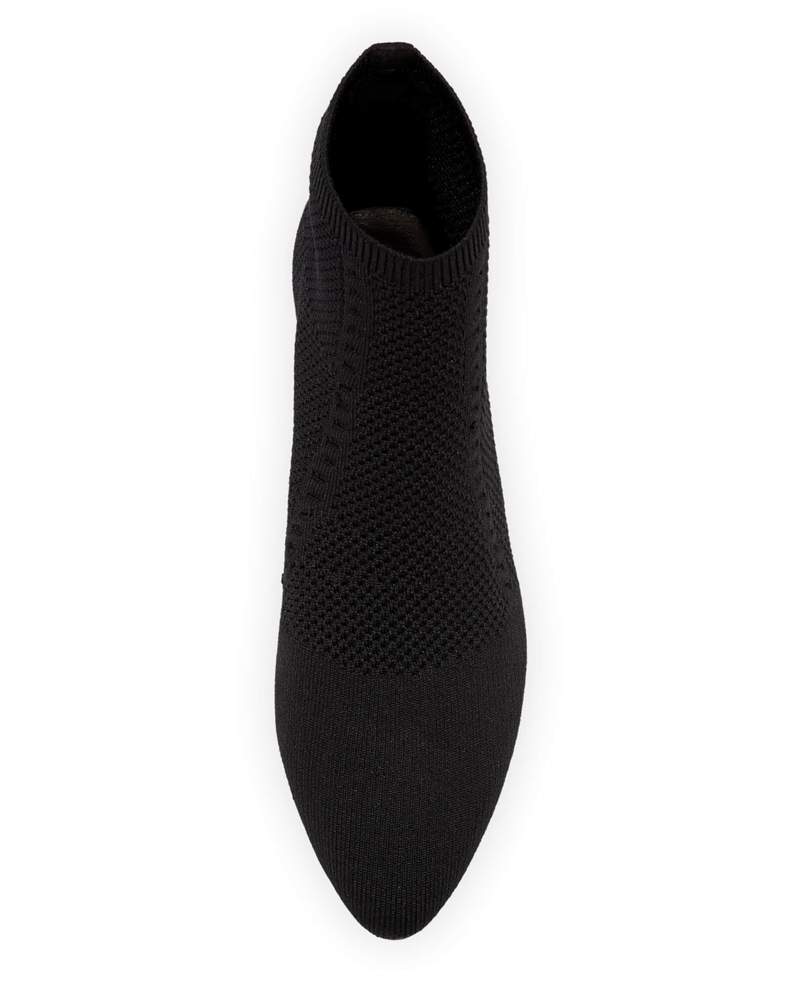 Purl Stretch-Knit Fabric Booties | Neiman Marcus