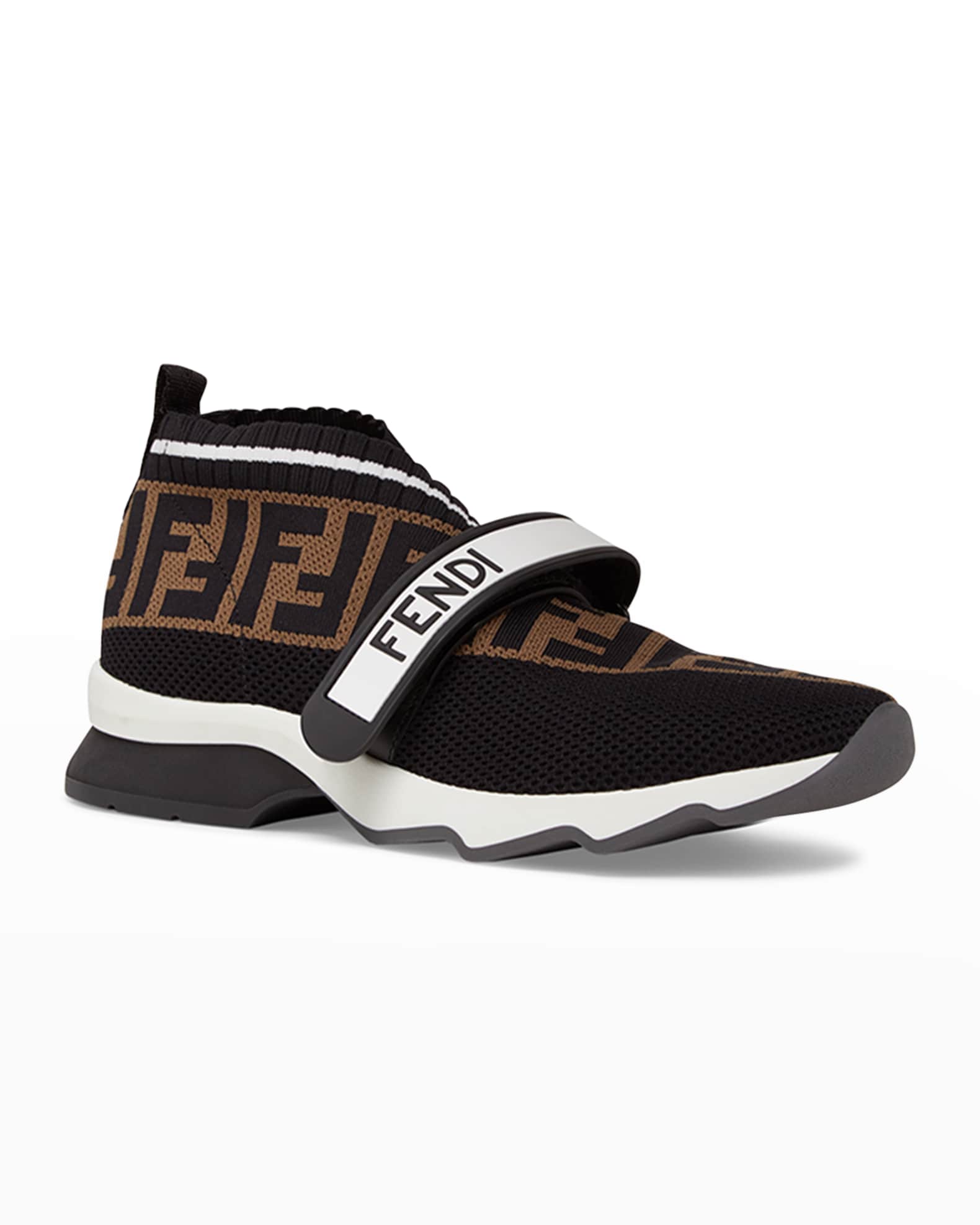 Fendi Rockoko FF Knit Sneakers | Neiman Marcus